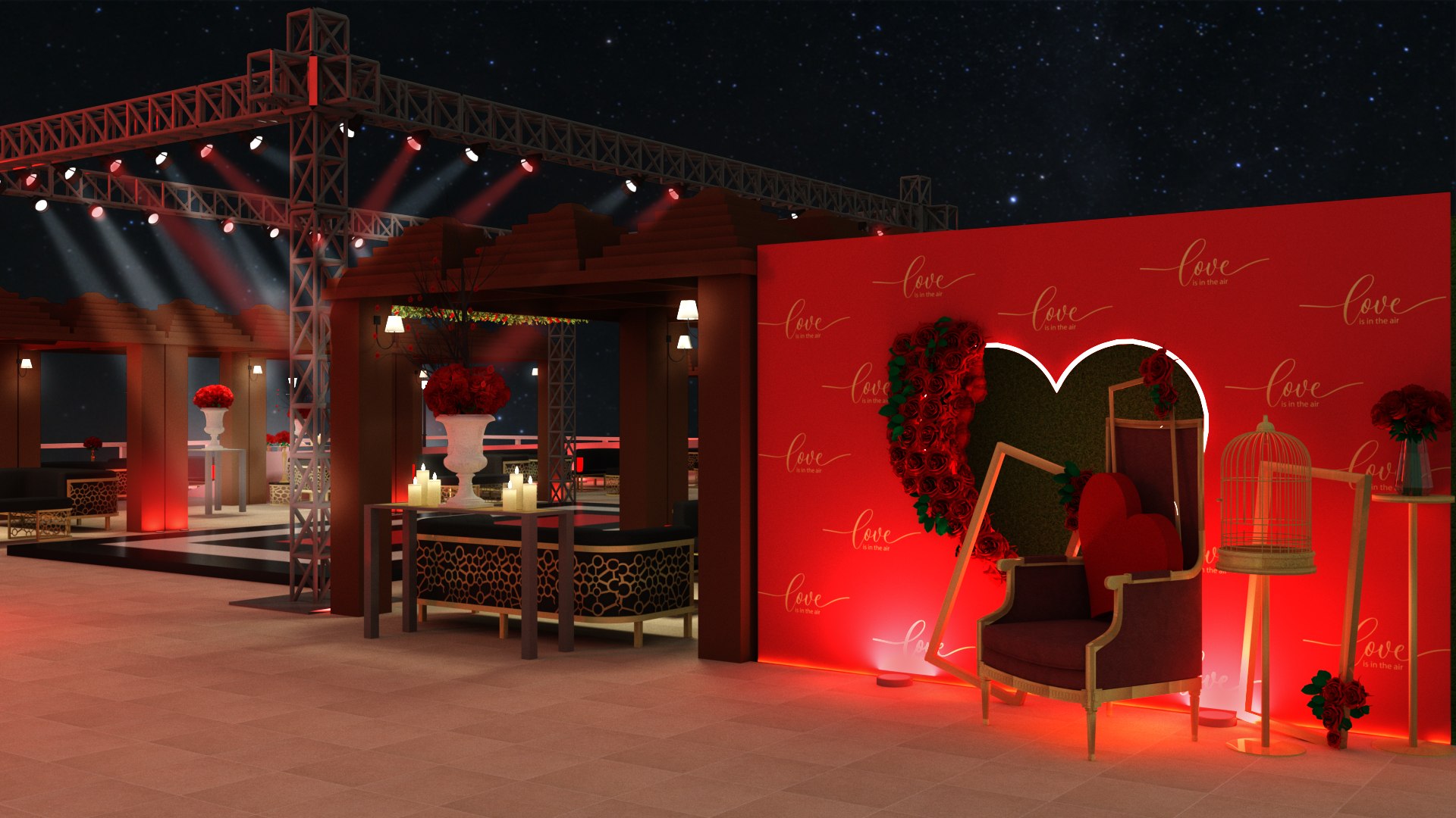 3D Model Night Club Lounge Model - TurboSquid 2204137