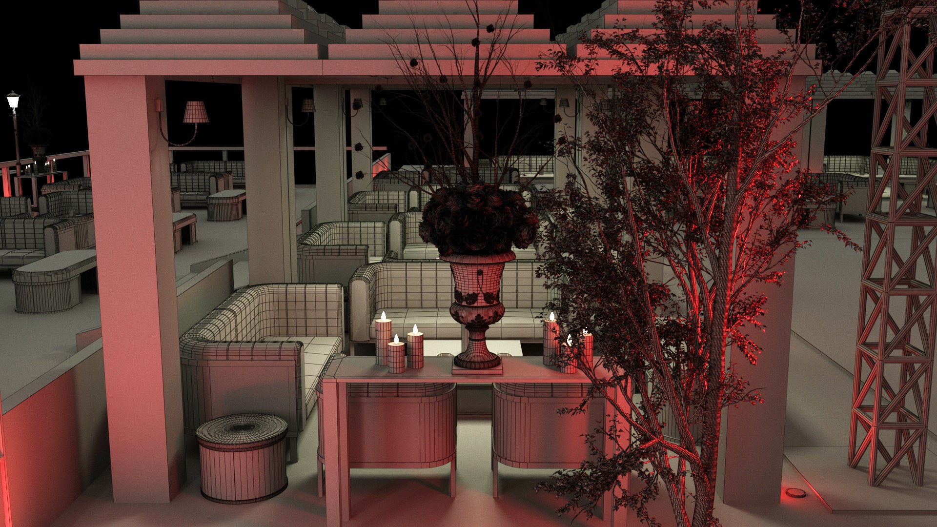 3D Model Night Club Lounge Model - TurboSquid 2204137