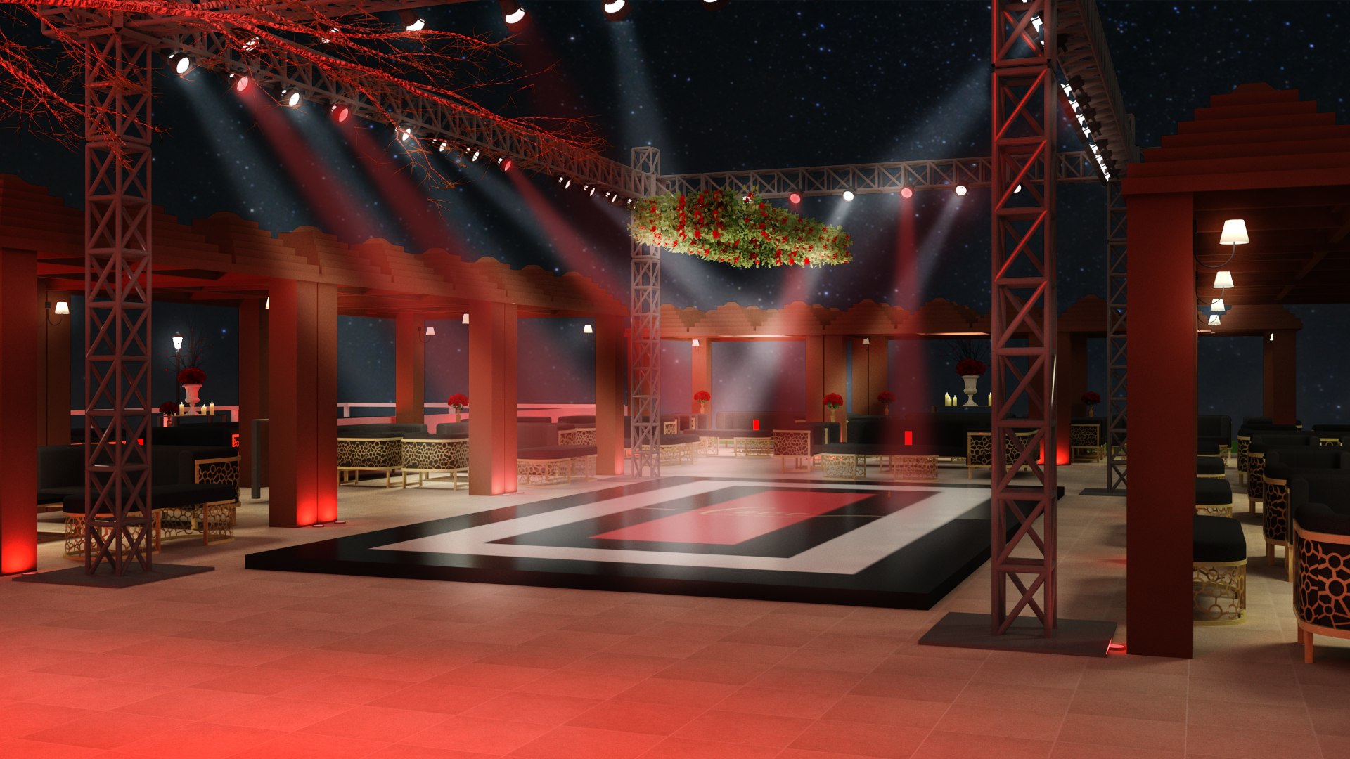 3D Model Night Club Lounge Model - TurboSquid 2204137