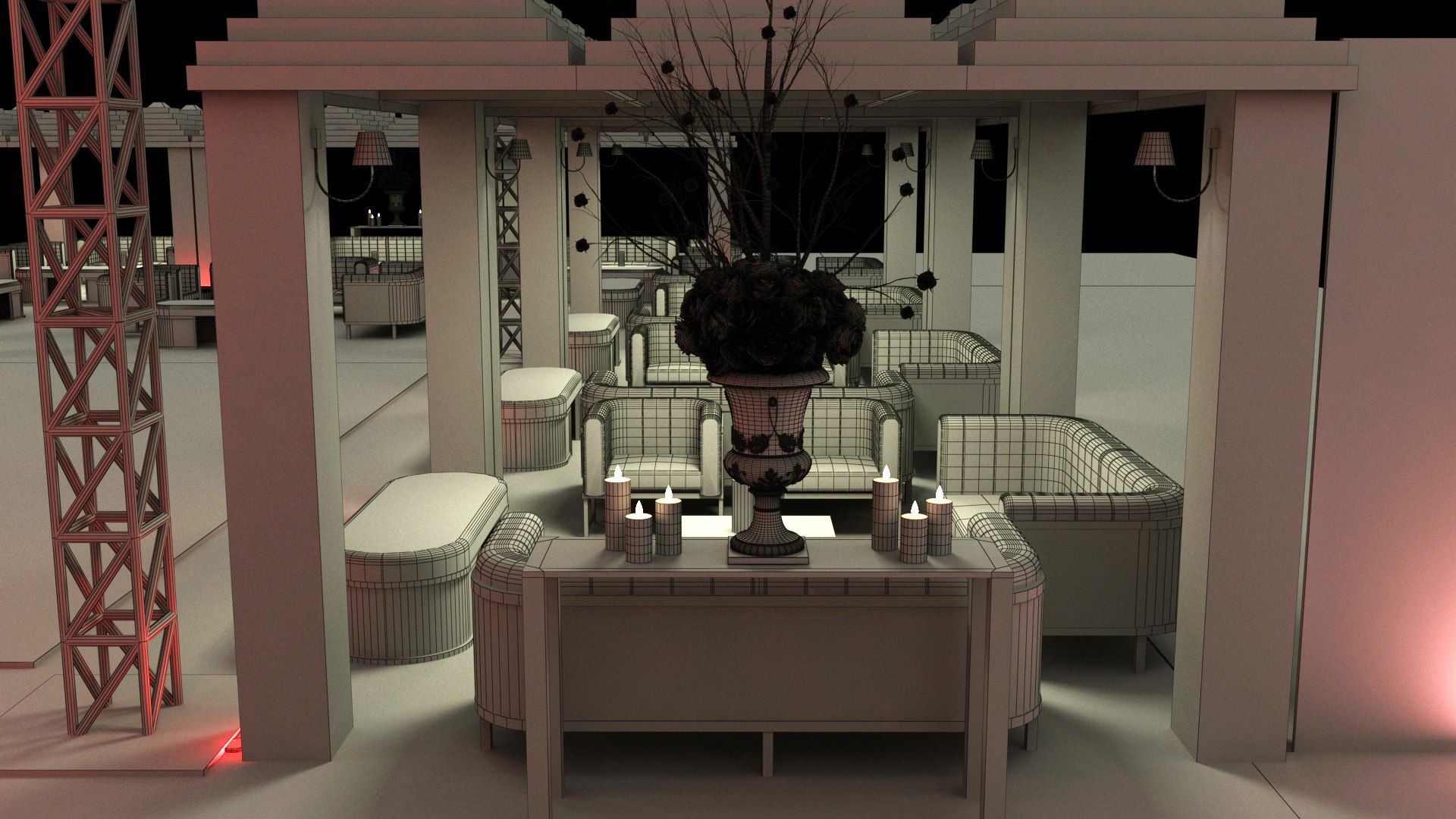 3D Model Night Club Lounge Model - TurboSquid 2204137