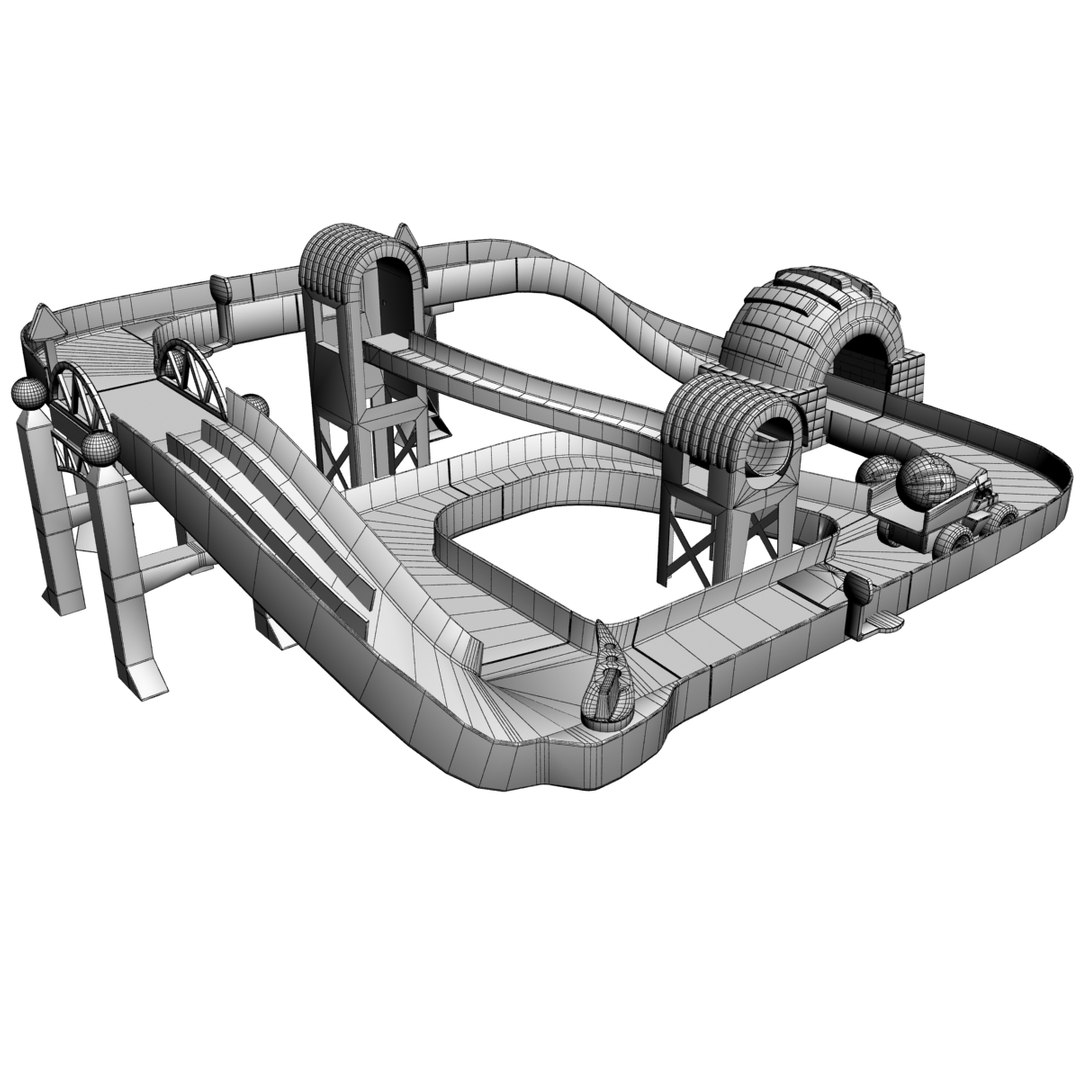 3d max track toy race