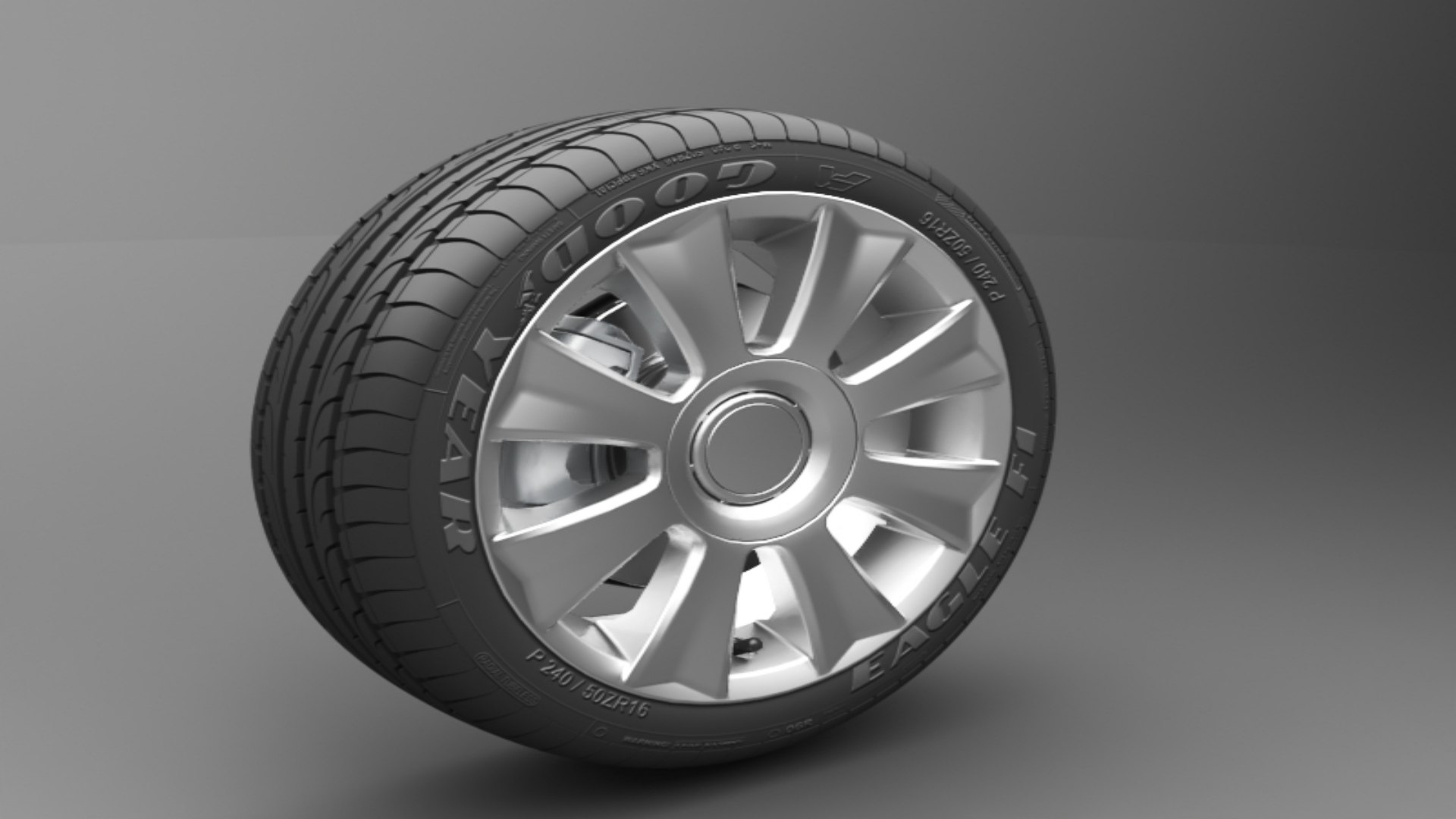 Realistic Tire Wheel 7 3D Model - TurboSquid 1723201