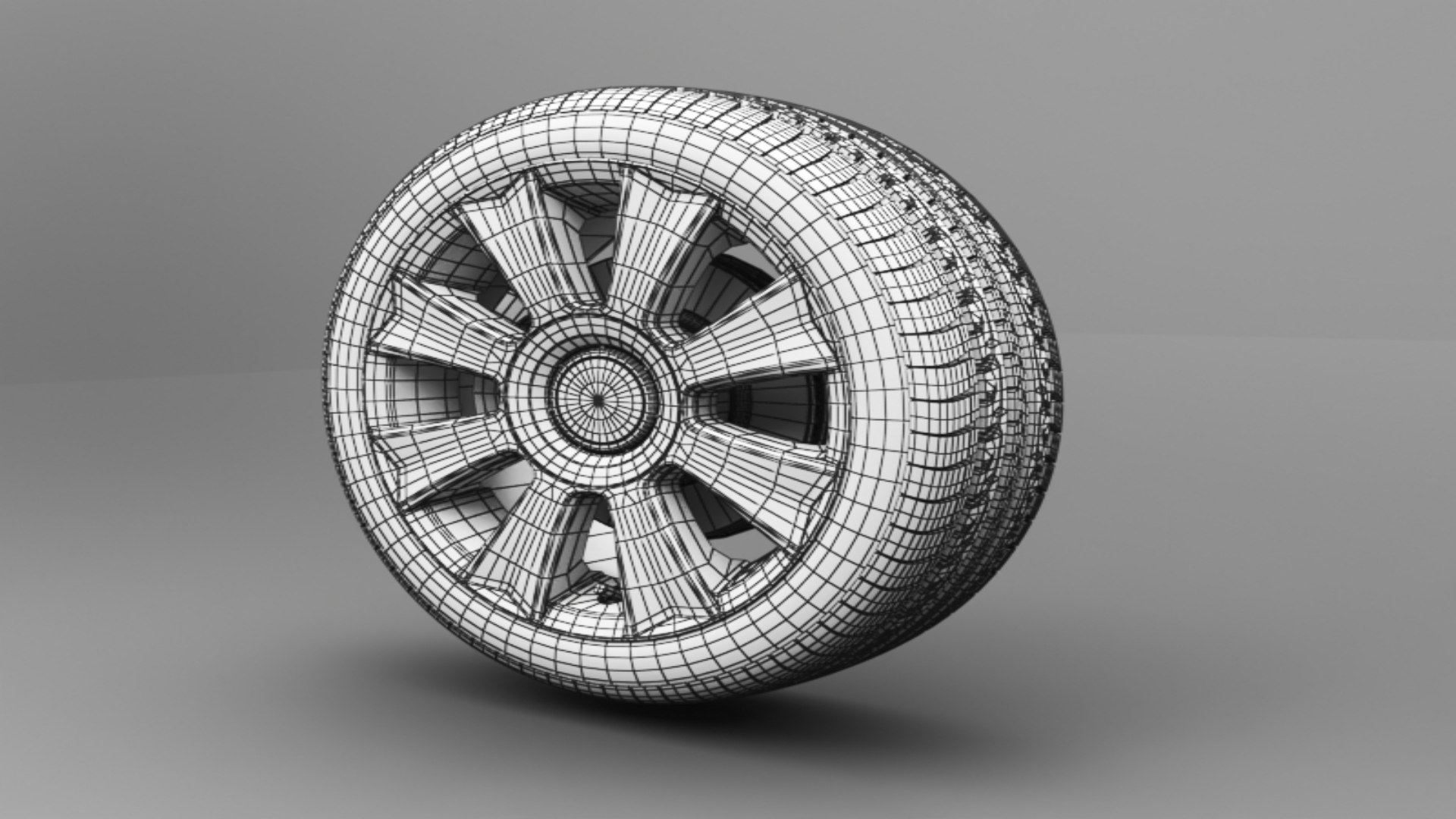 Realistic Tire Wheel 7 3D Model - TurboSquid 1723201
