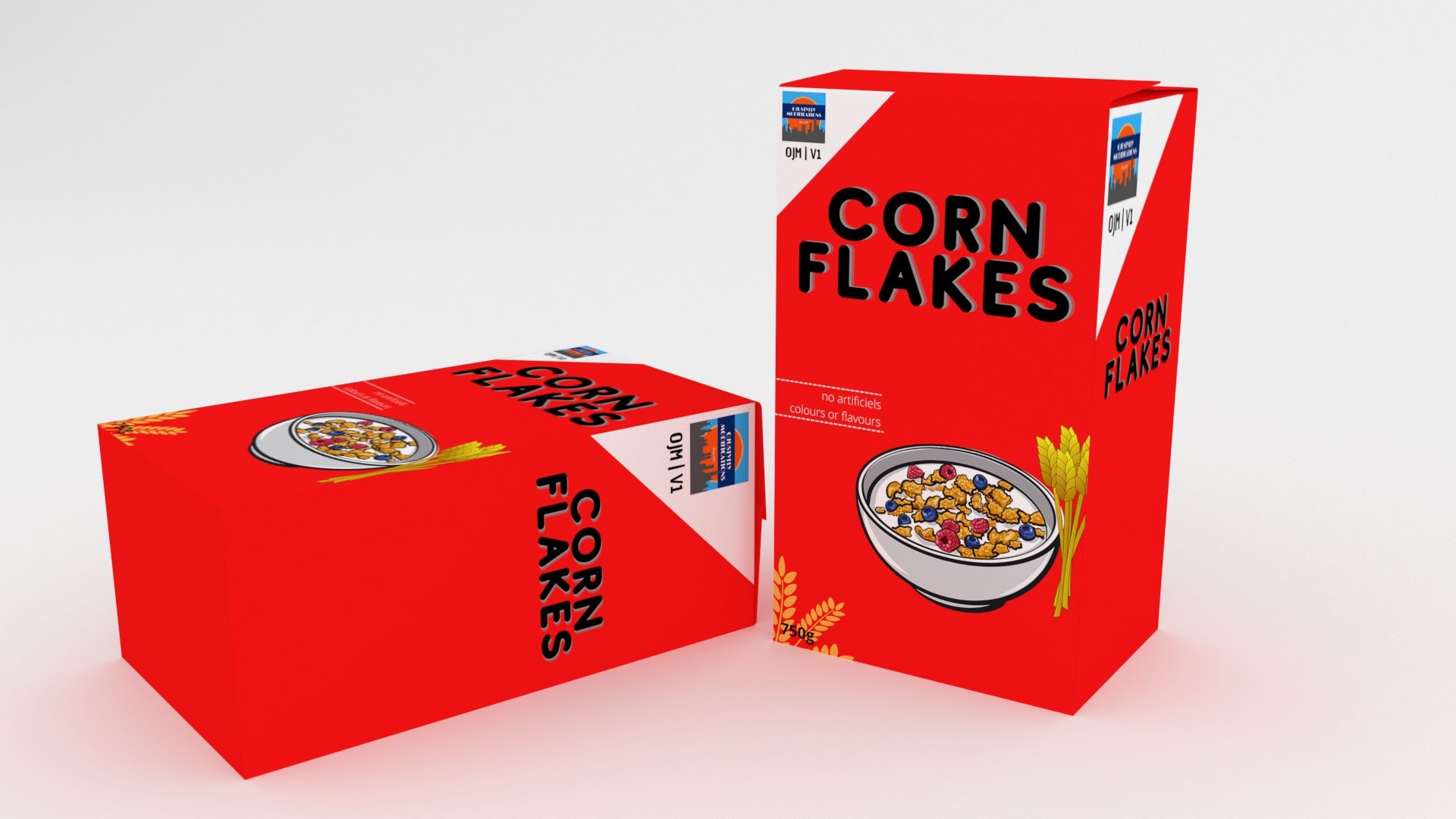 CornFlakes 750g V1 By OJM 3D - TurboSquid 1932666