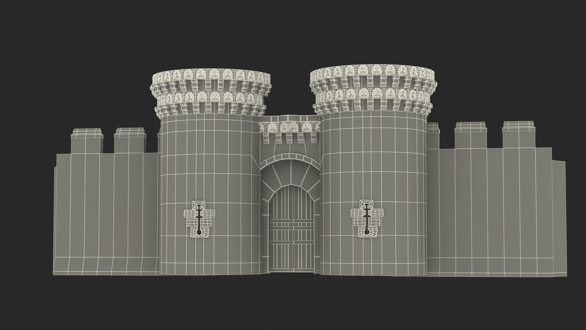 Castle Entrance Gate 3D - TurboSquid 1474070