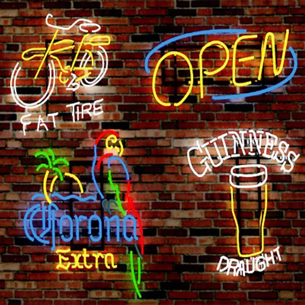 14 neon signs 3d model