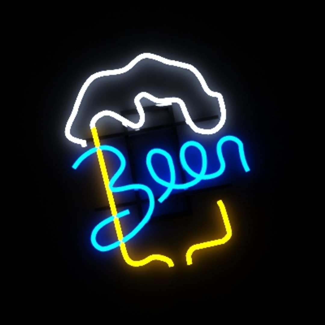 14 Neon Signs 3d Model