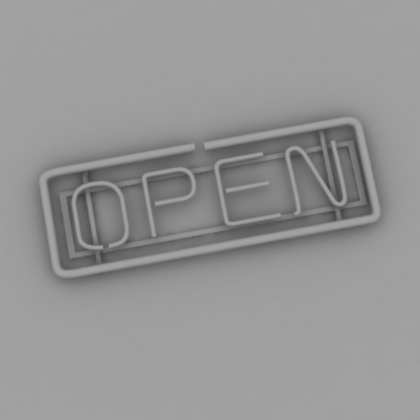 14 neon signs 3d model