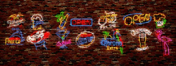 14 neon signs 3d model