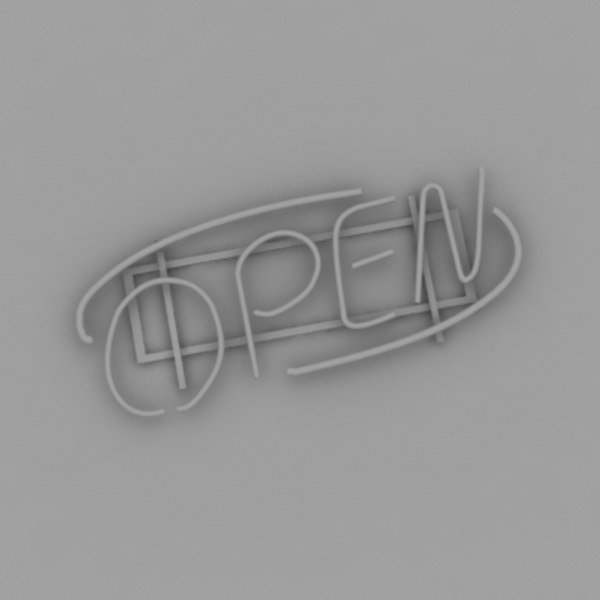 14 neon signs 3d model