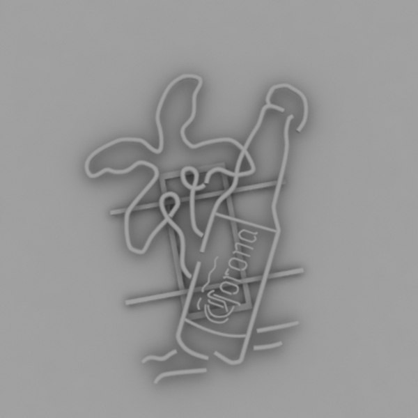 14 neon signs 3d model