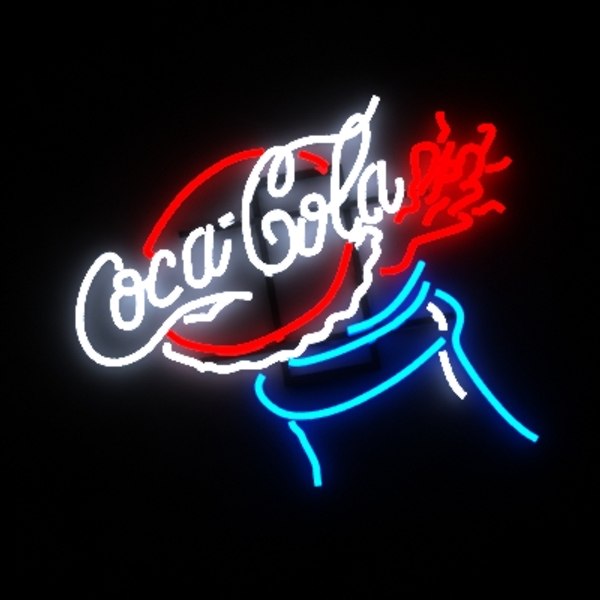 14 neon signs 3d model