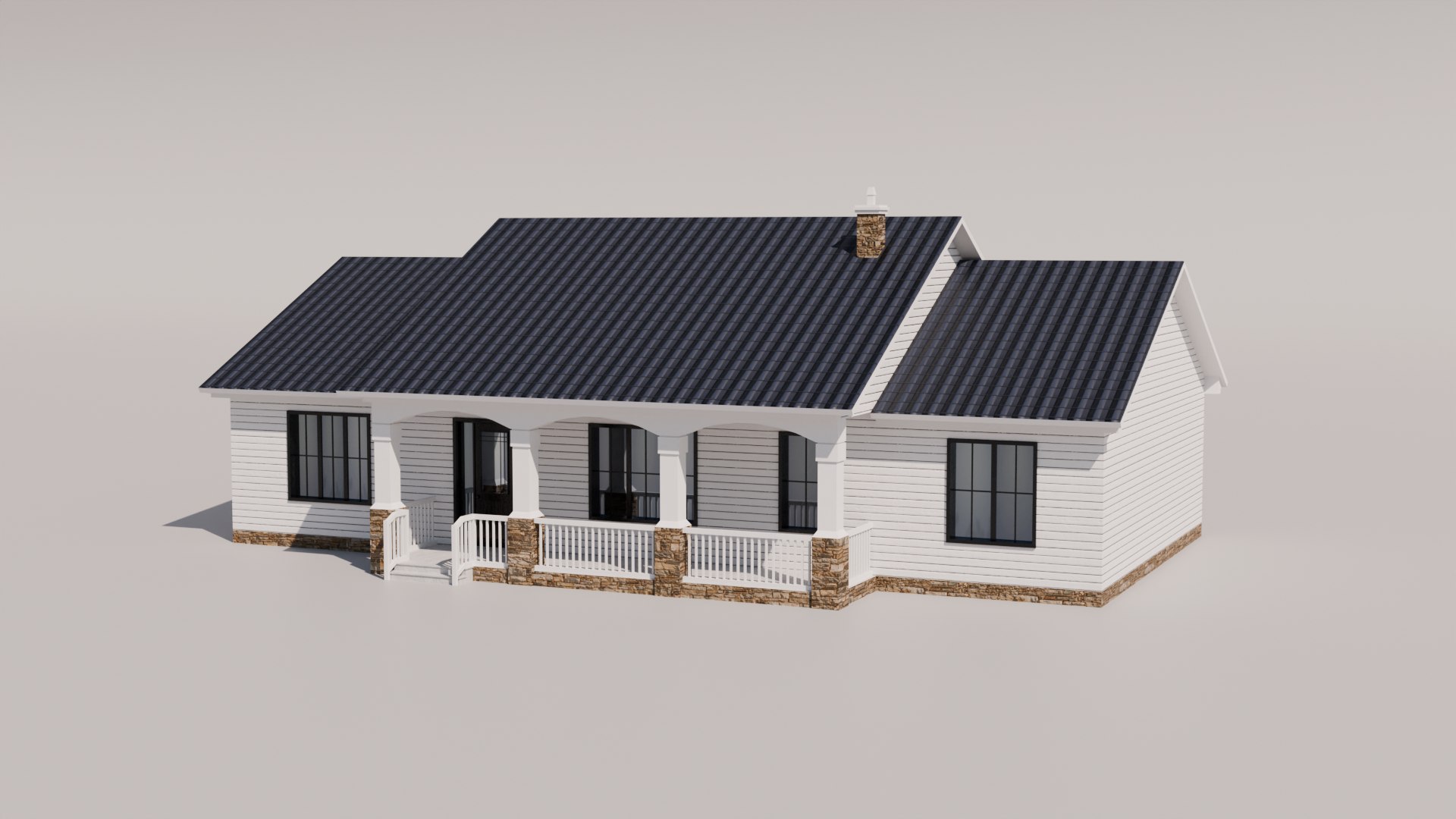 3D House Country Style M1 - TurboSquid 2248881