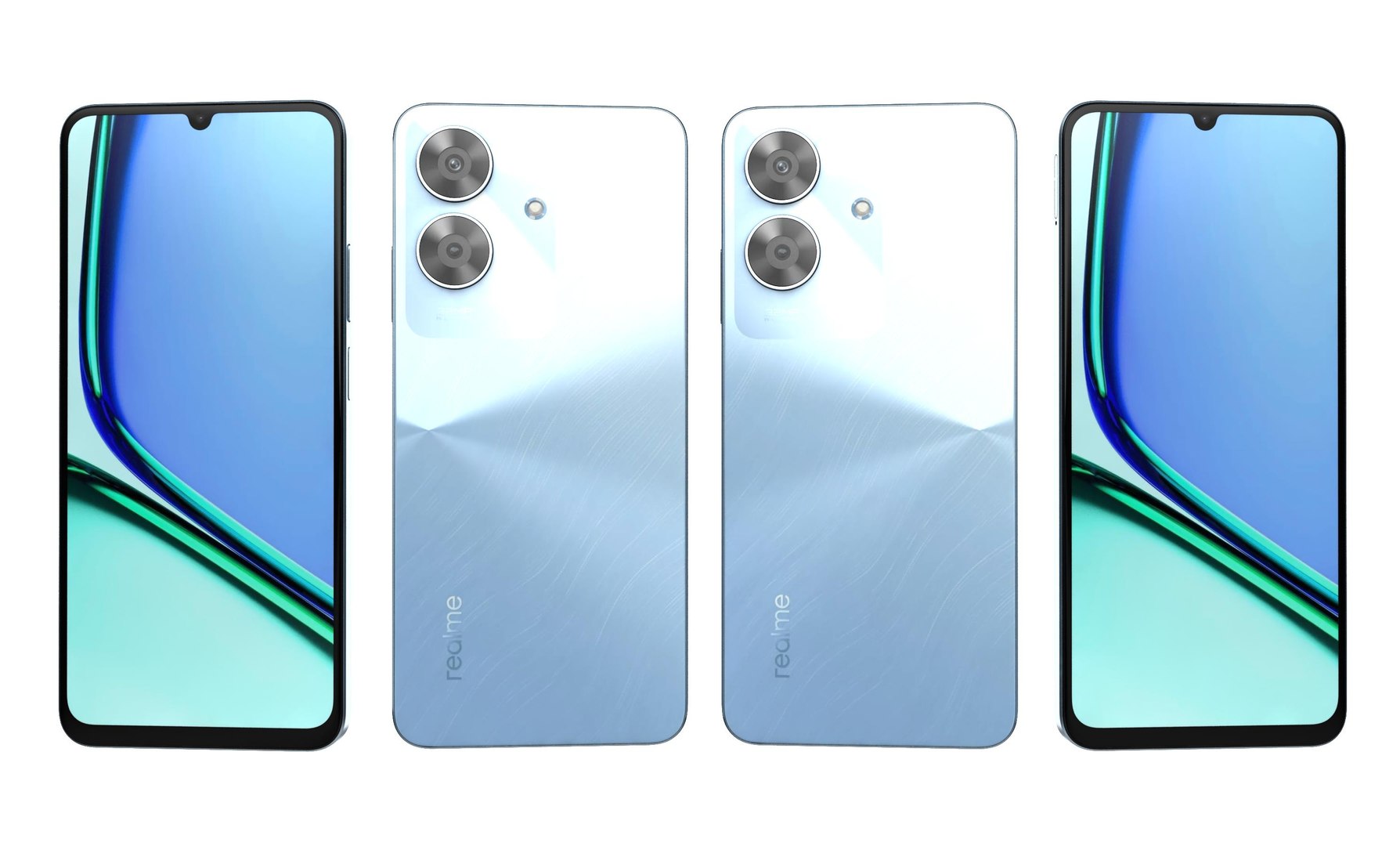 3D Model Realme Narzo N61 Voyage Blue - TurboSquid 2261752