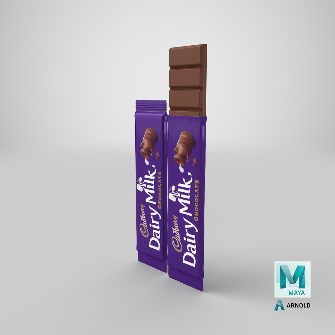 3D Model Cadbury Chocolate Bar - TurboSquid 1670789