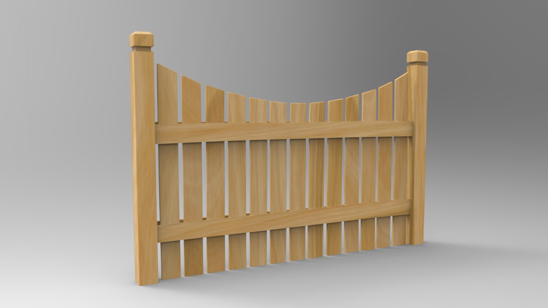 3D wooden fence - TurboSquid 1378761