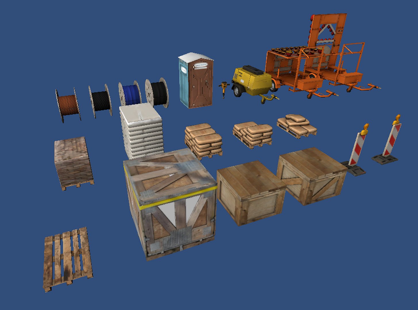 Construction Site Props 3D - TurboSquid 1626737