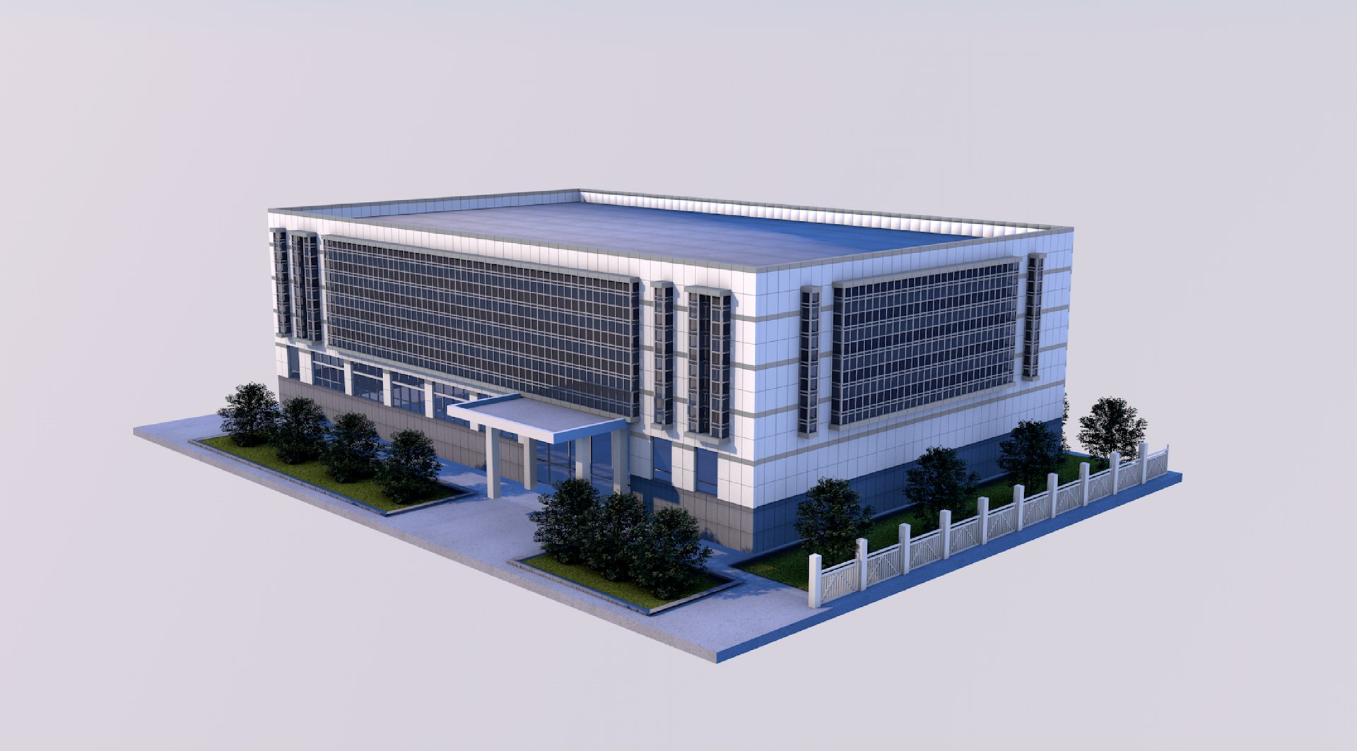 Office Building Factories 3D Model - TurboSquid 1456486