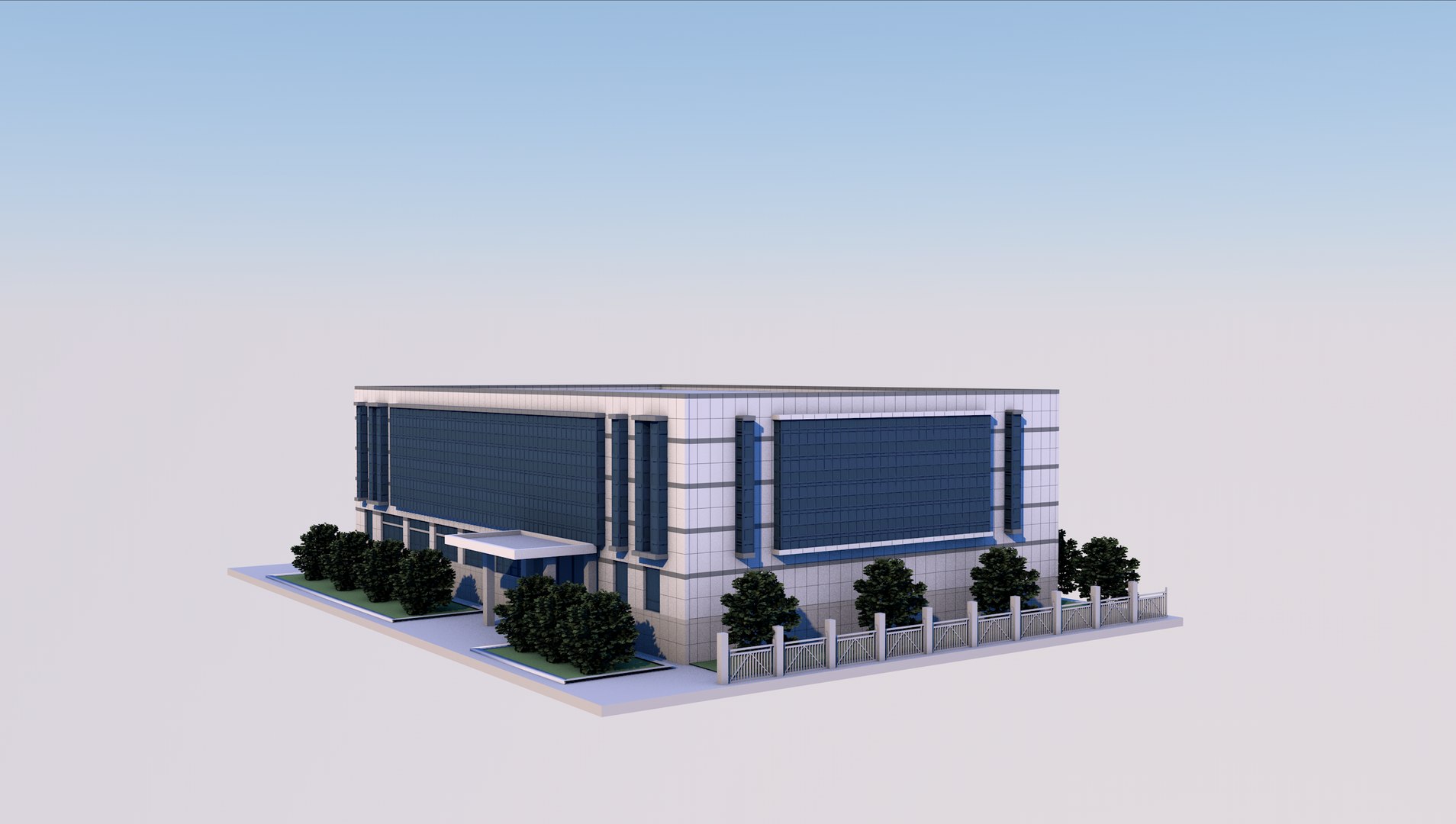 Office Building Factories 3D Model - TurboSquid 1456486
