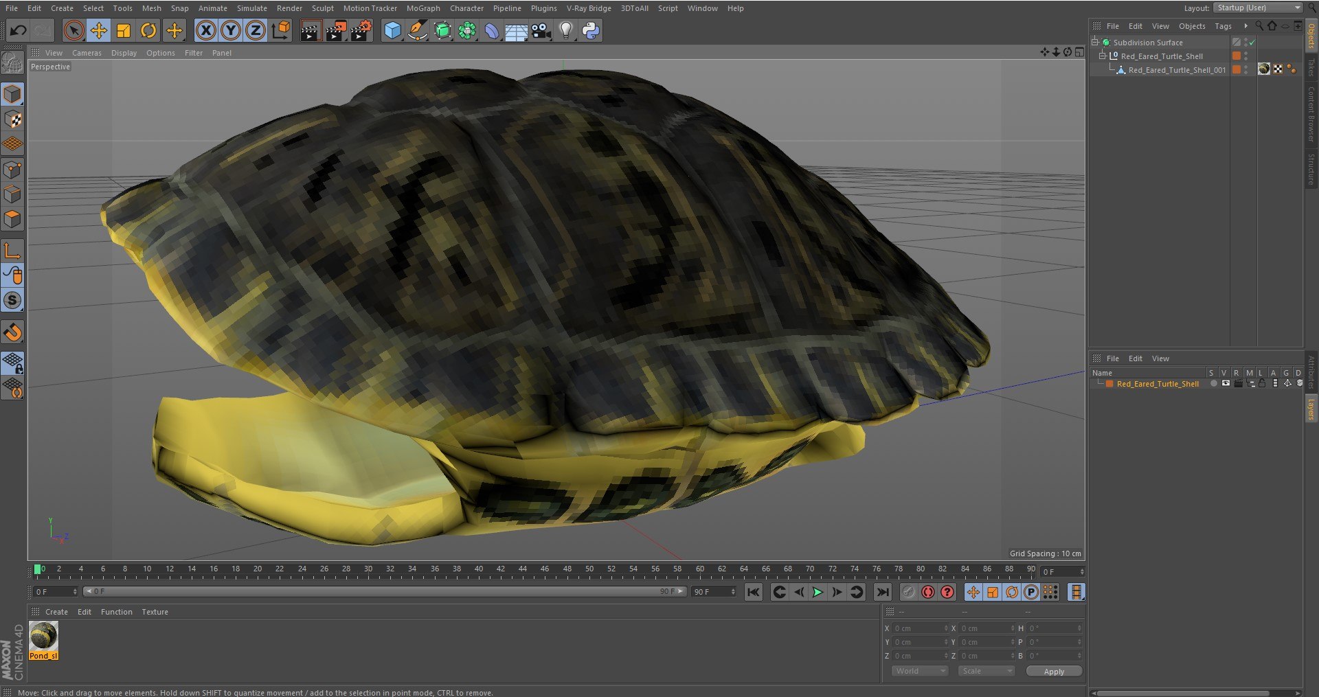 3D Red Eared Turtle Shell Model - TurboSquid 2147301