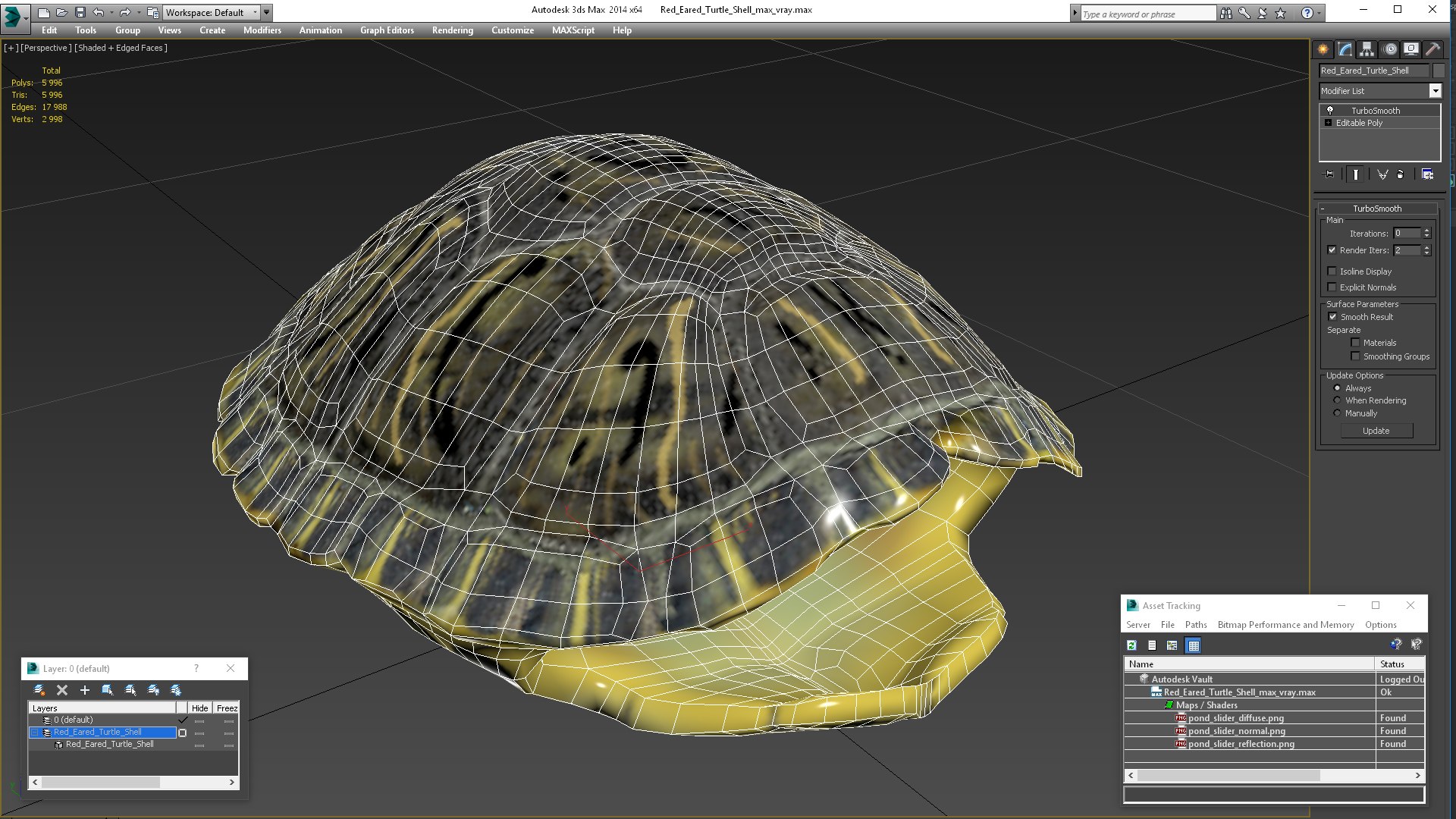 3D Red Eared Turtle Shell Model - TurboSquid 2147301