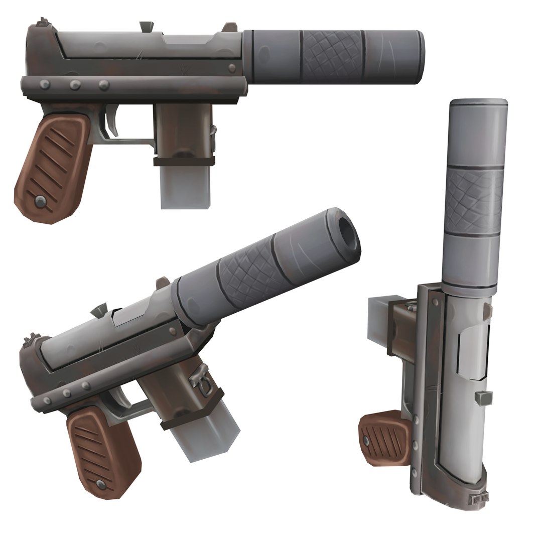 Stylized Pistol Model - TurboSquid 1779265