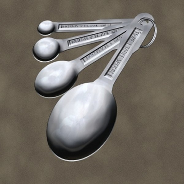 measuring spoons zipped 3d max