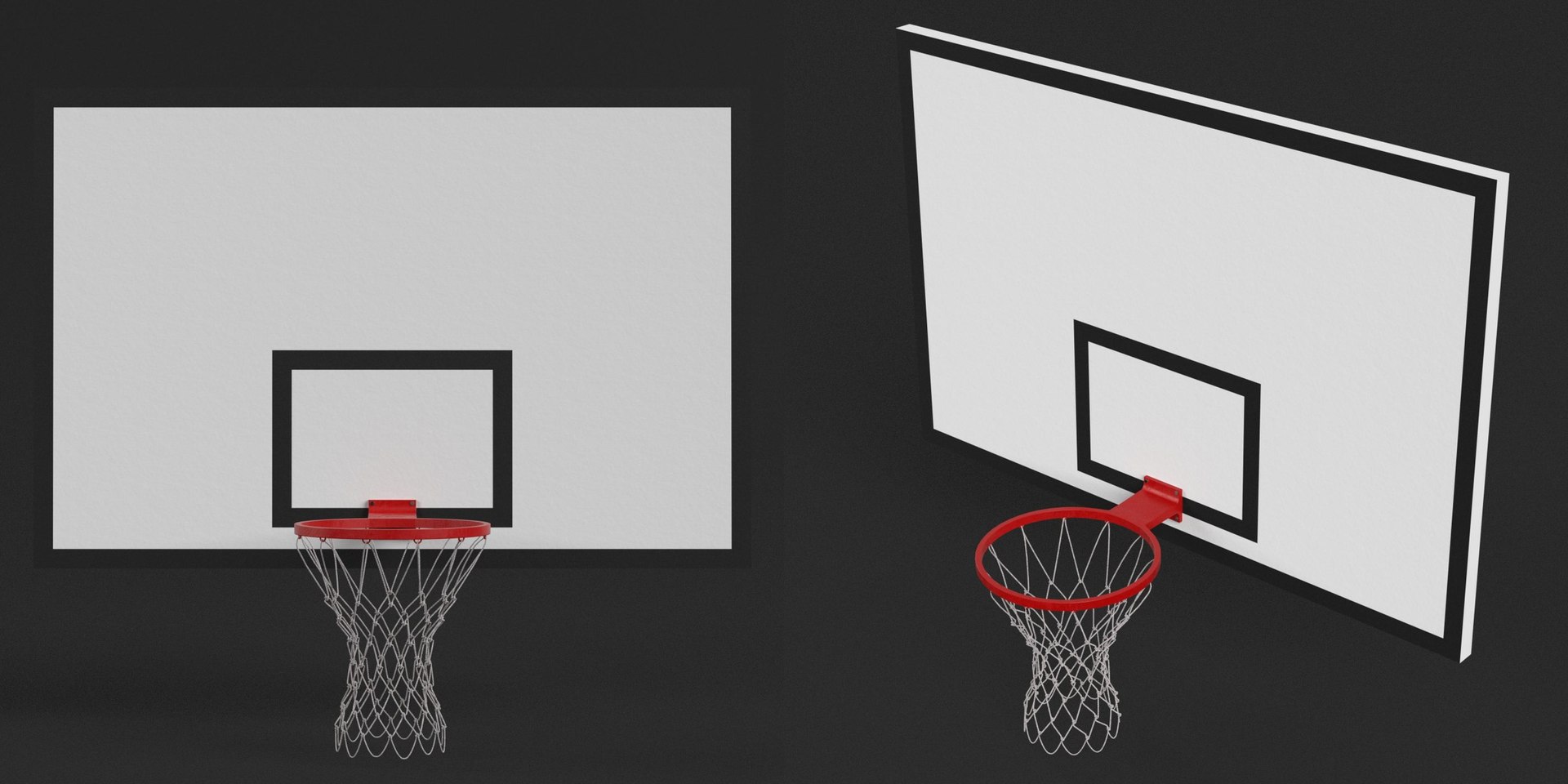 Basketball backboard 3D model - TurboSquid 1400652
