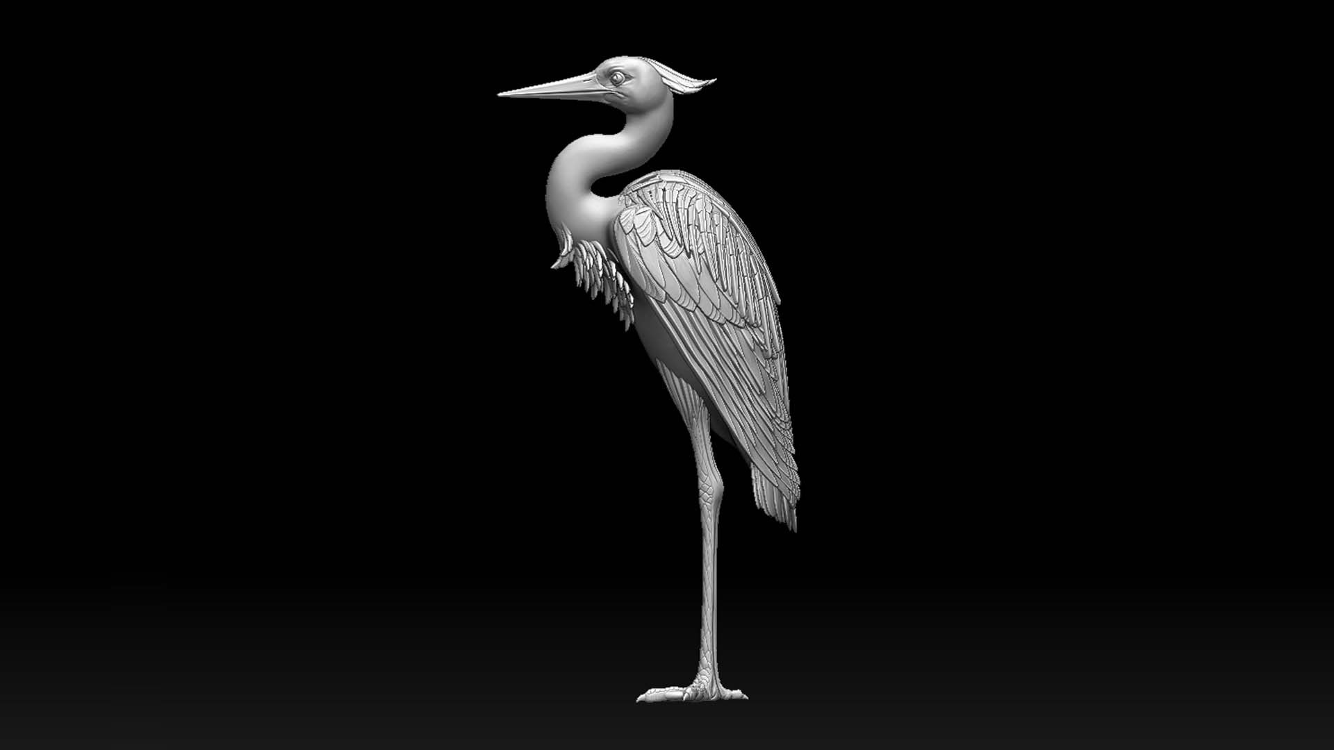 3D Model Heron Bird - TurboSquid 2259143