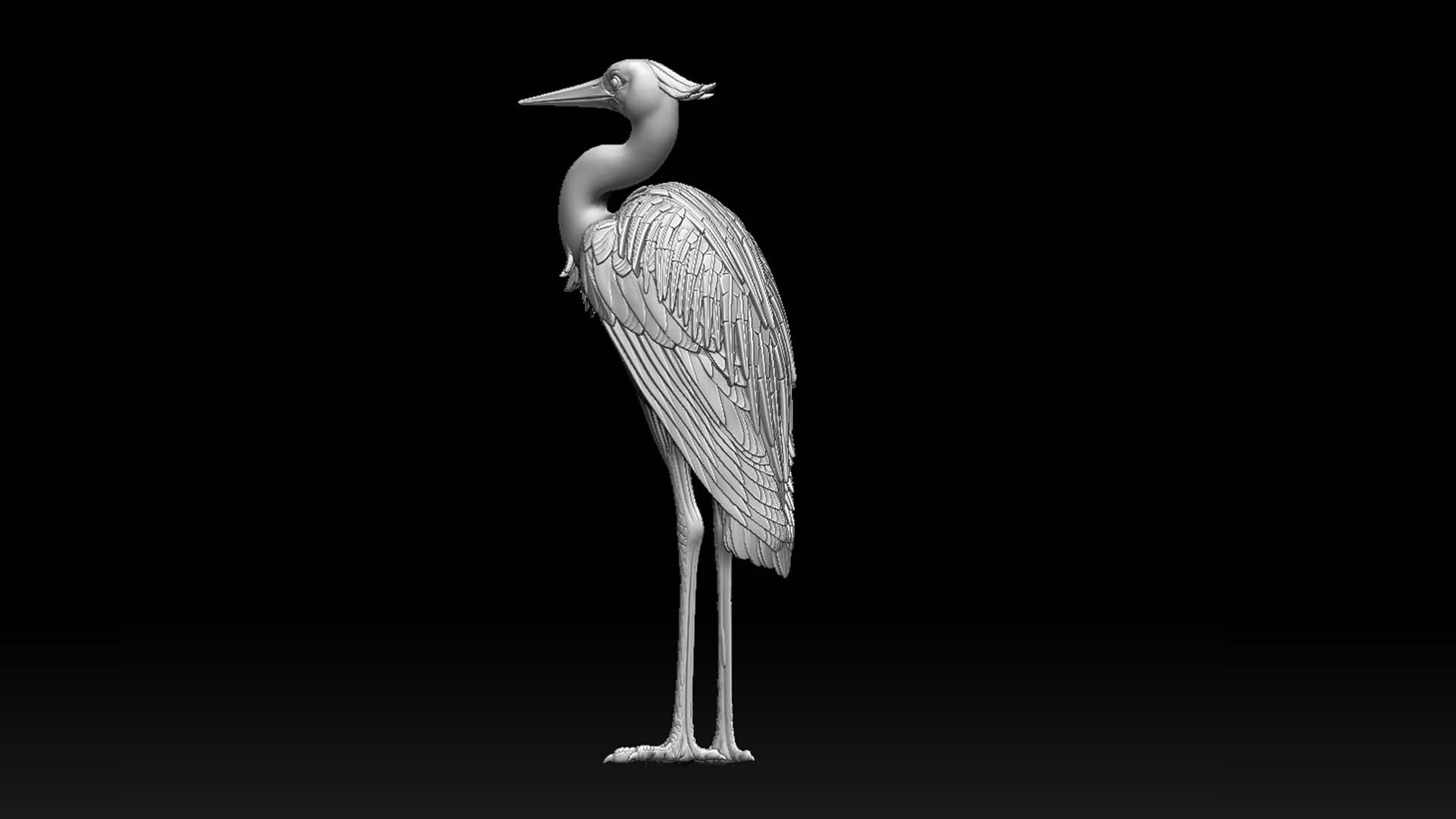 3D Model Heron Bird - TurboSquid 2259143