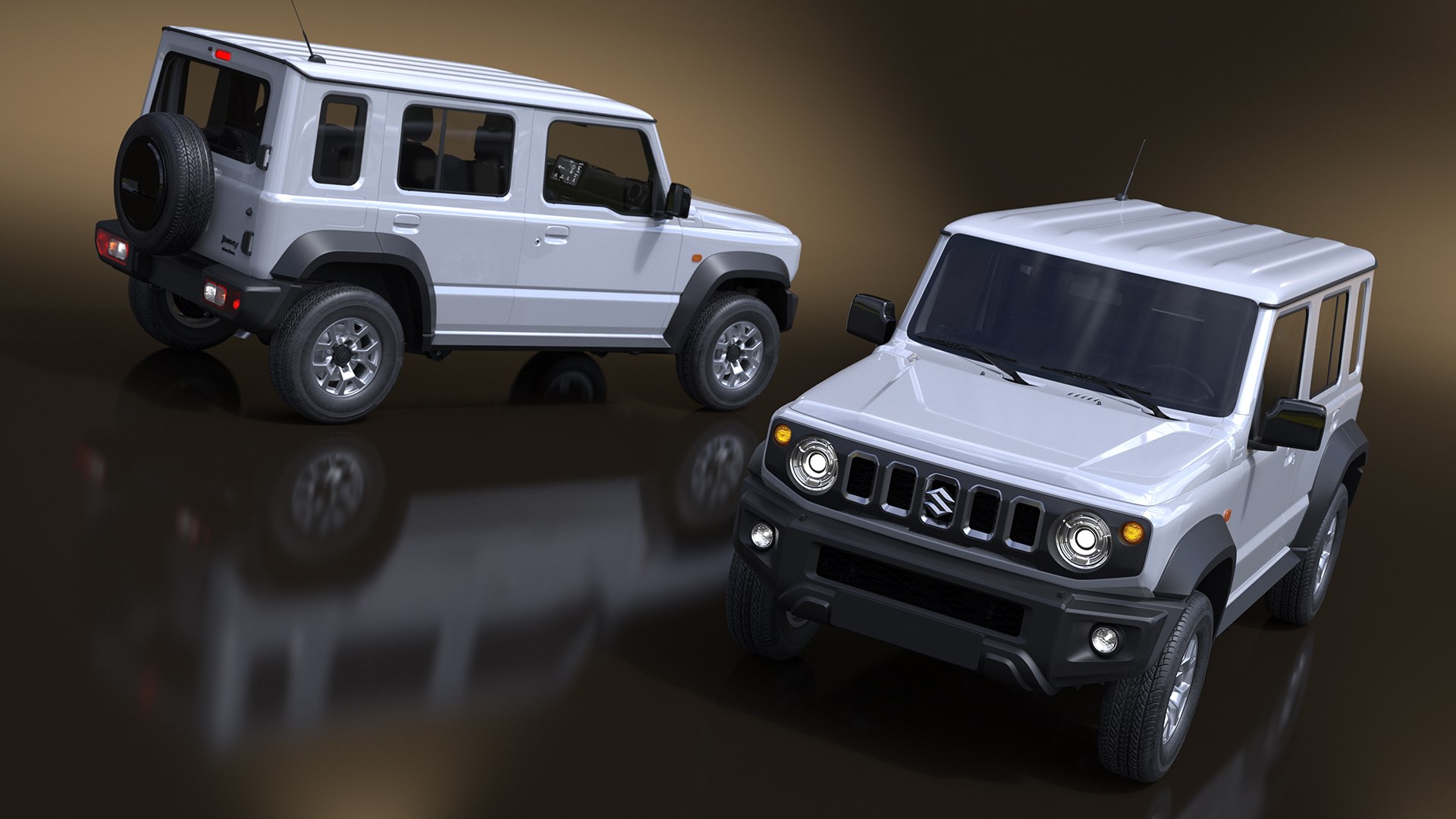 SUV Suzuki Jimny 2025 White Rigged 3D Model - TurboSquid 2382936