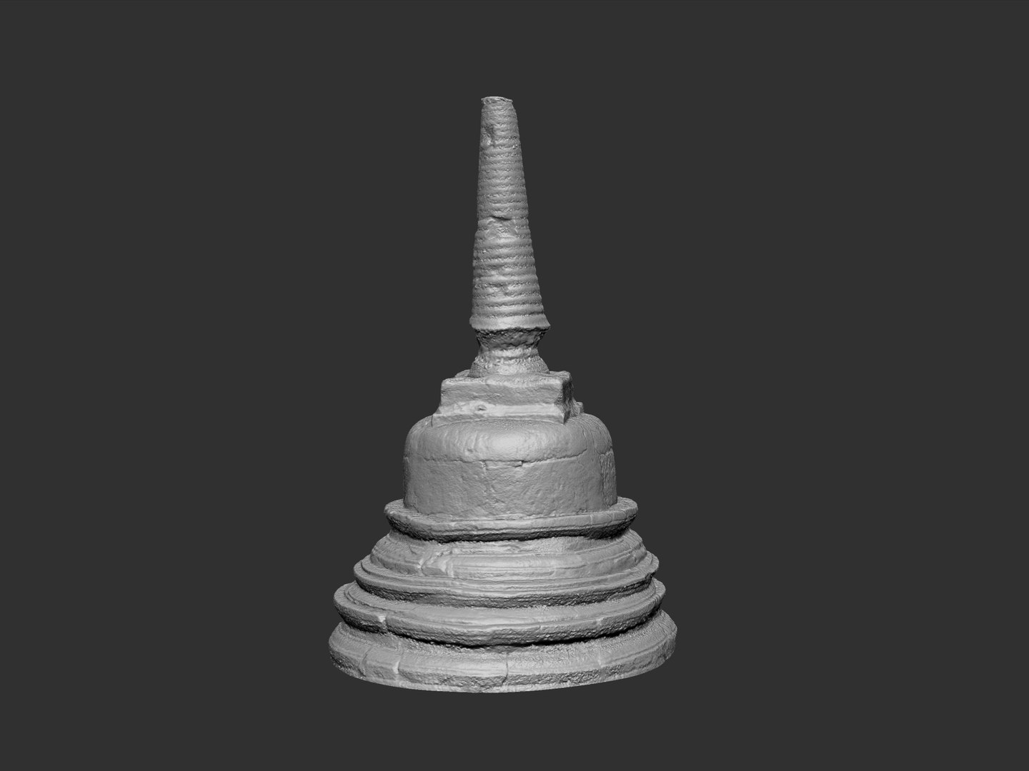 3d ancient buddhist stupa 8k model