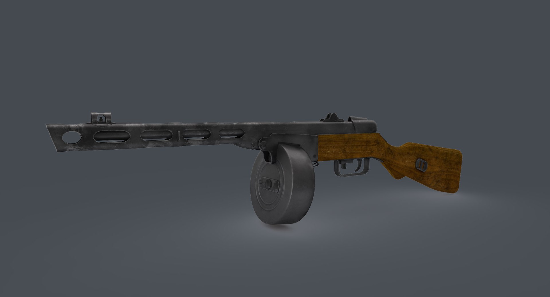 3D Soviet Submachine Gun Ppsh Model - TurboSquid 1636489