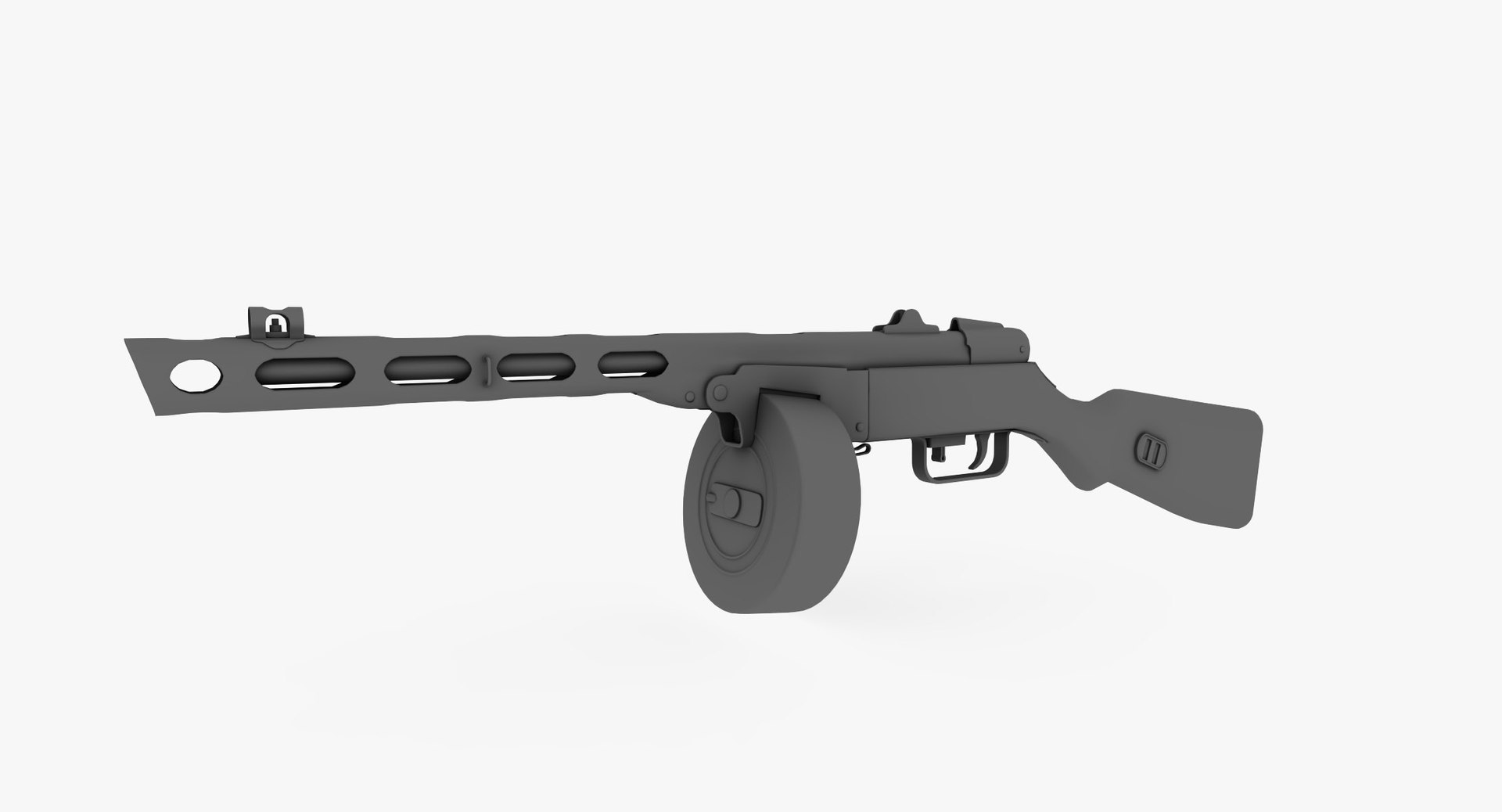 3D Soviet Submachine Gun Ppsh Model - TurboSquid 1636489