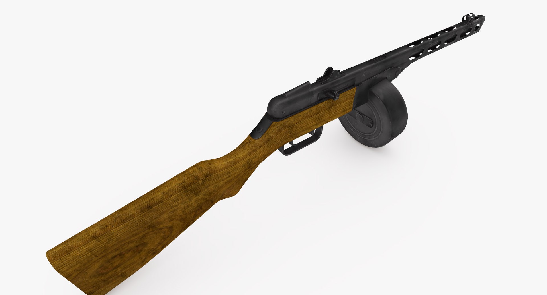 3D Soviet Submachine Gun Ppsh Model - TurboSquid 1636489
