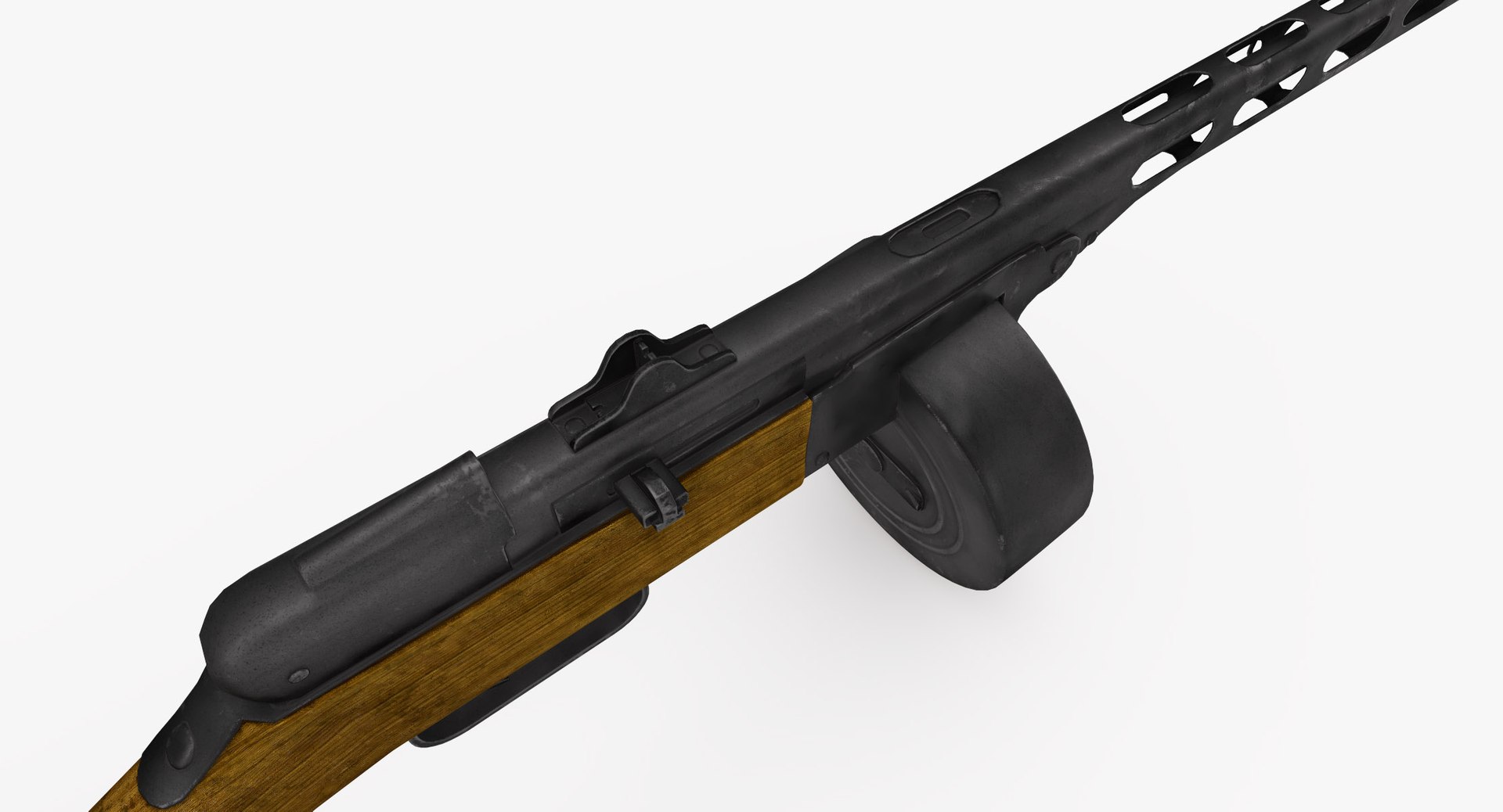 3D Soviet Submachine Gun Ppsh Model - TurboSquid 1636489