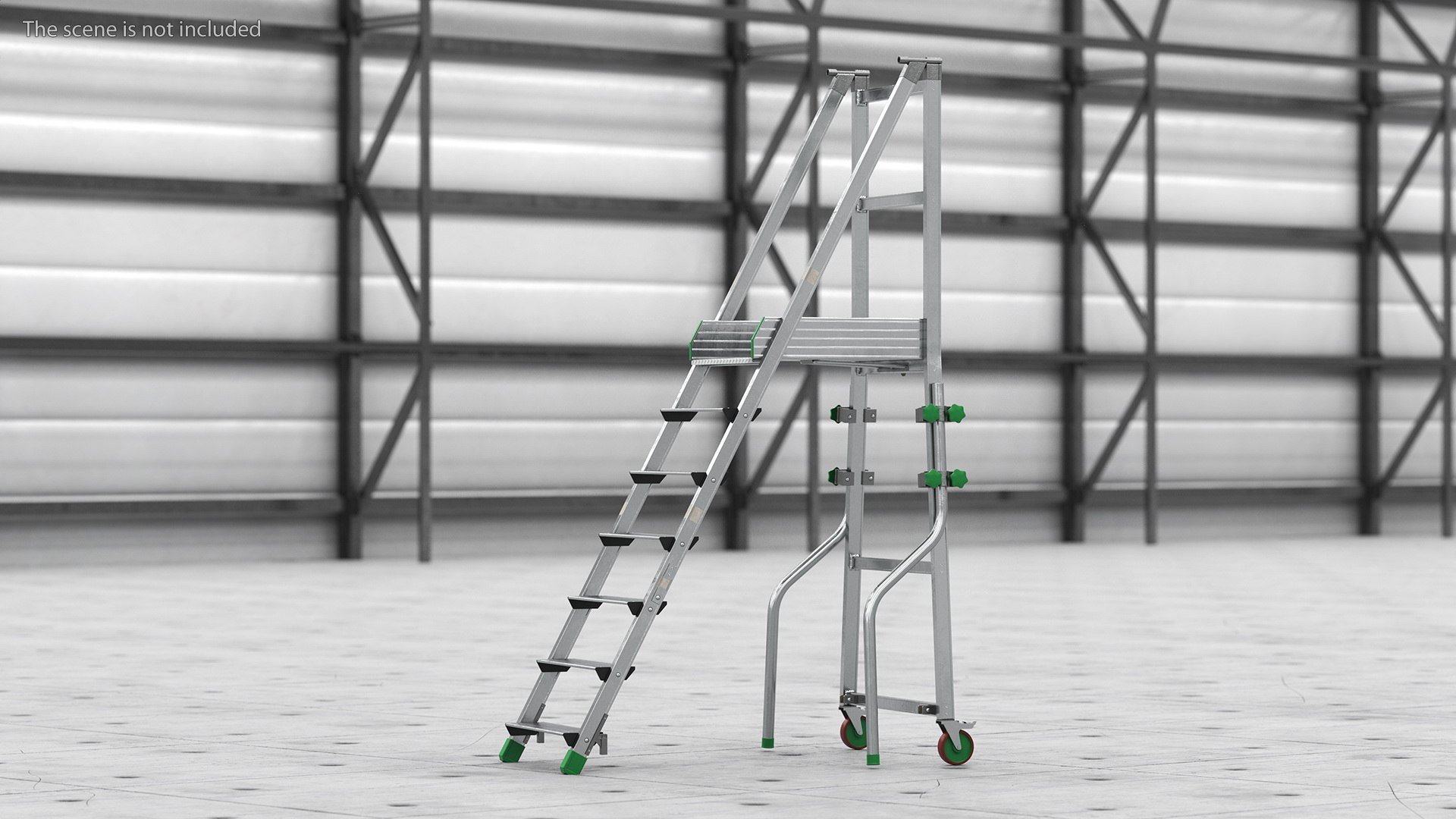 3D Aluminium Platform Ladder - TurboSquid 1745162