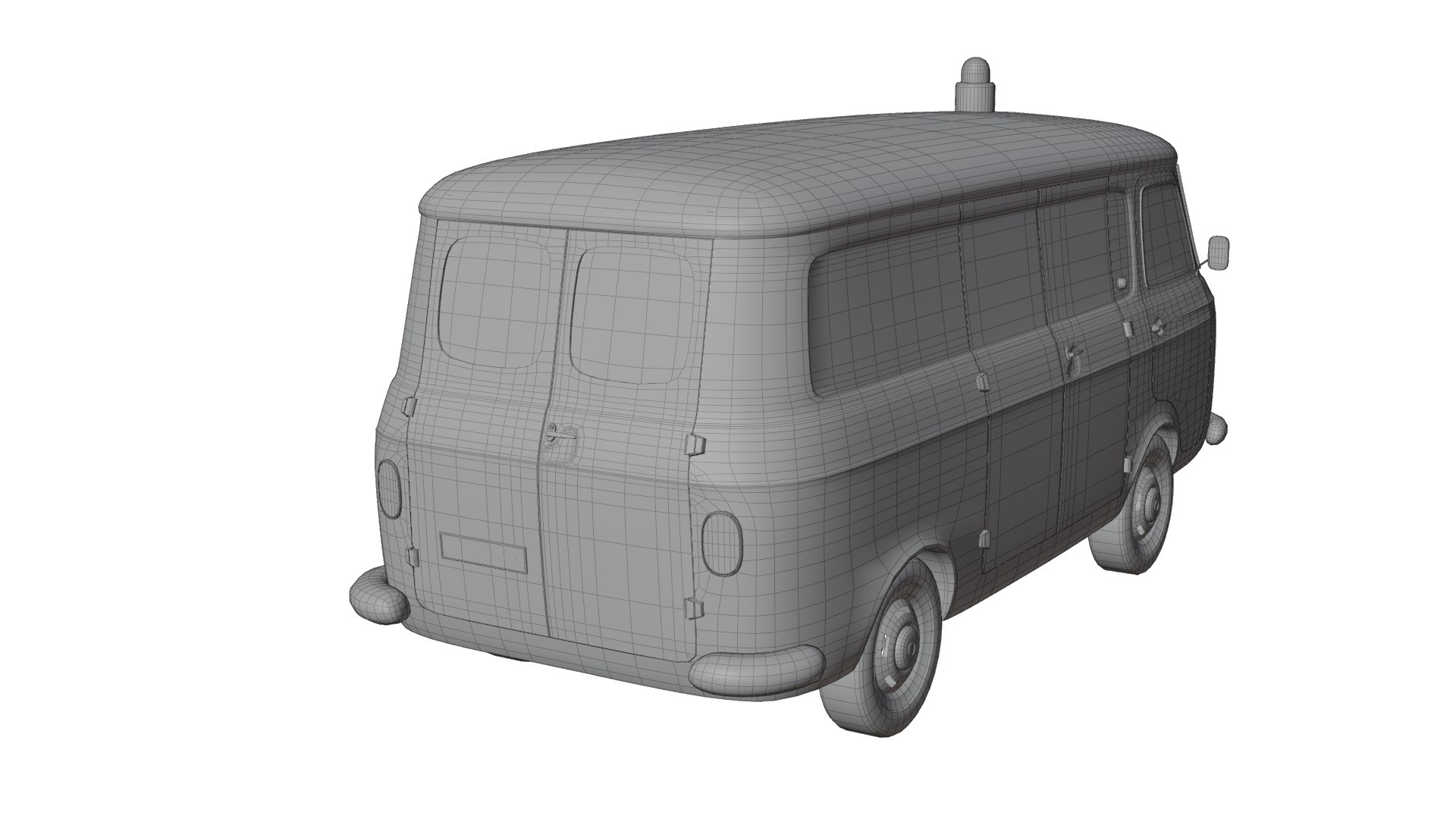 3D Vintage Police Van Model - TurboSquid 2273987