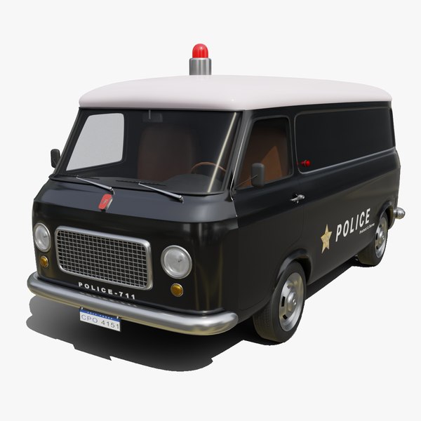 modelo 3d Furgoneta policial antigua - TurboSquid 2273987