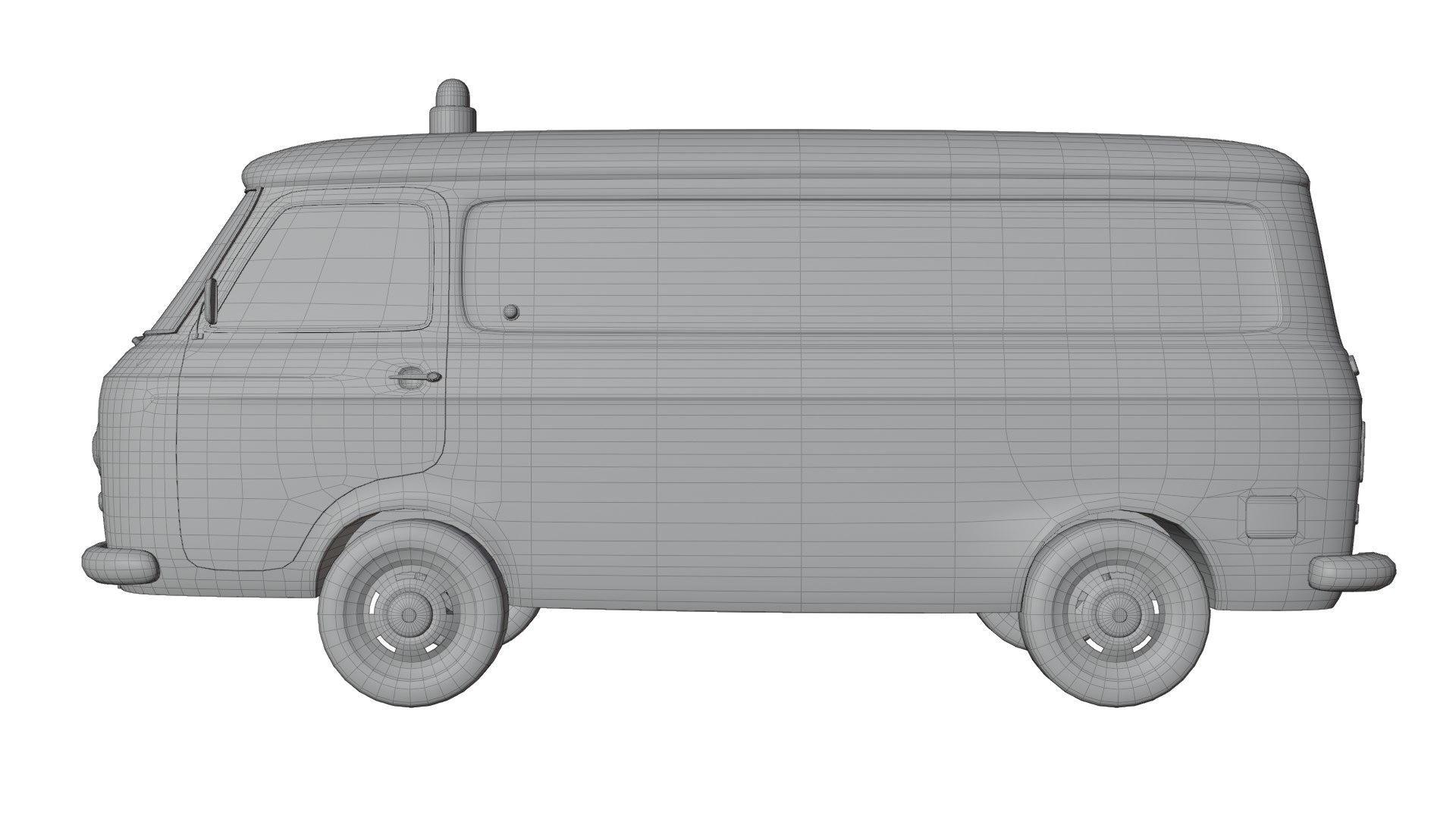 3D Vintage Police Van Model - TurboSquid 2273987