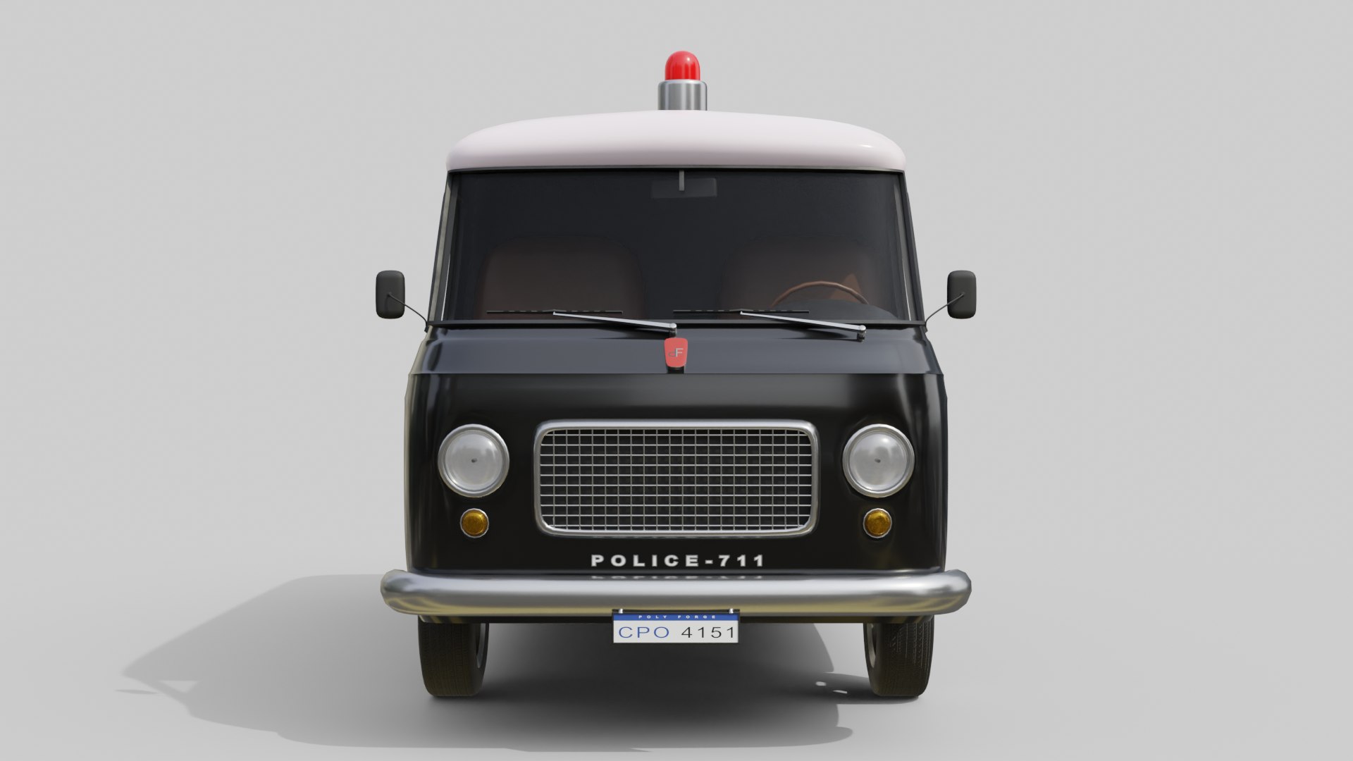 3D Vintage Police Van Model - TurboSquid 2273987