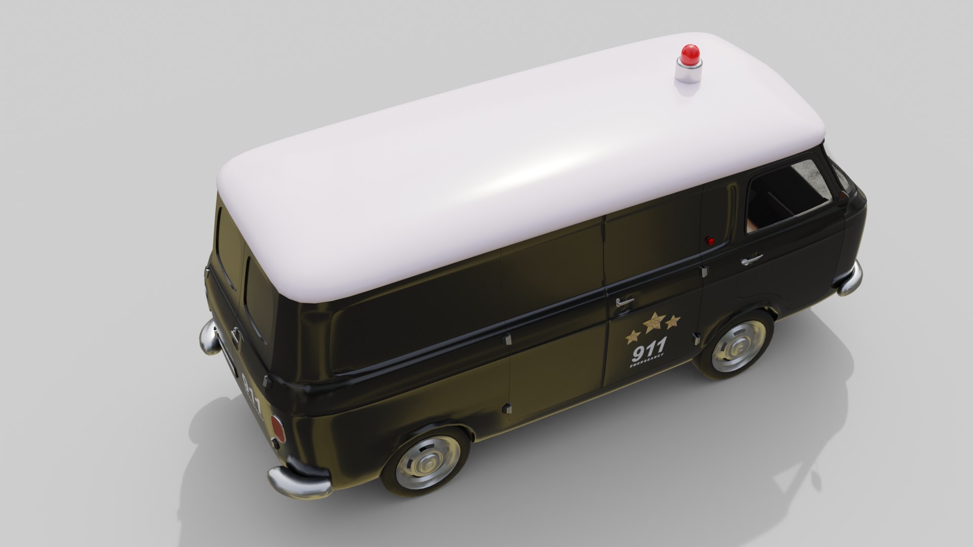 3D Vintage Police Van Model - TurboSquid 2273987