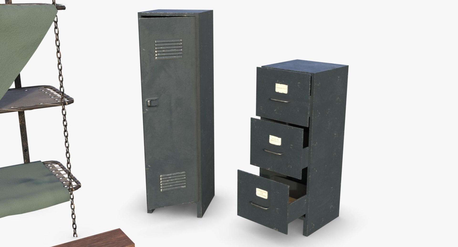 Wwii Bunker Beds Cabinets 3D Model - TurboSquid 1427454