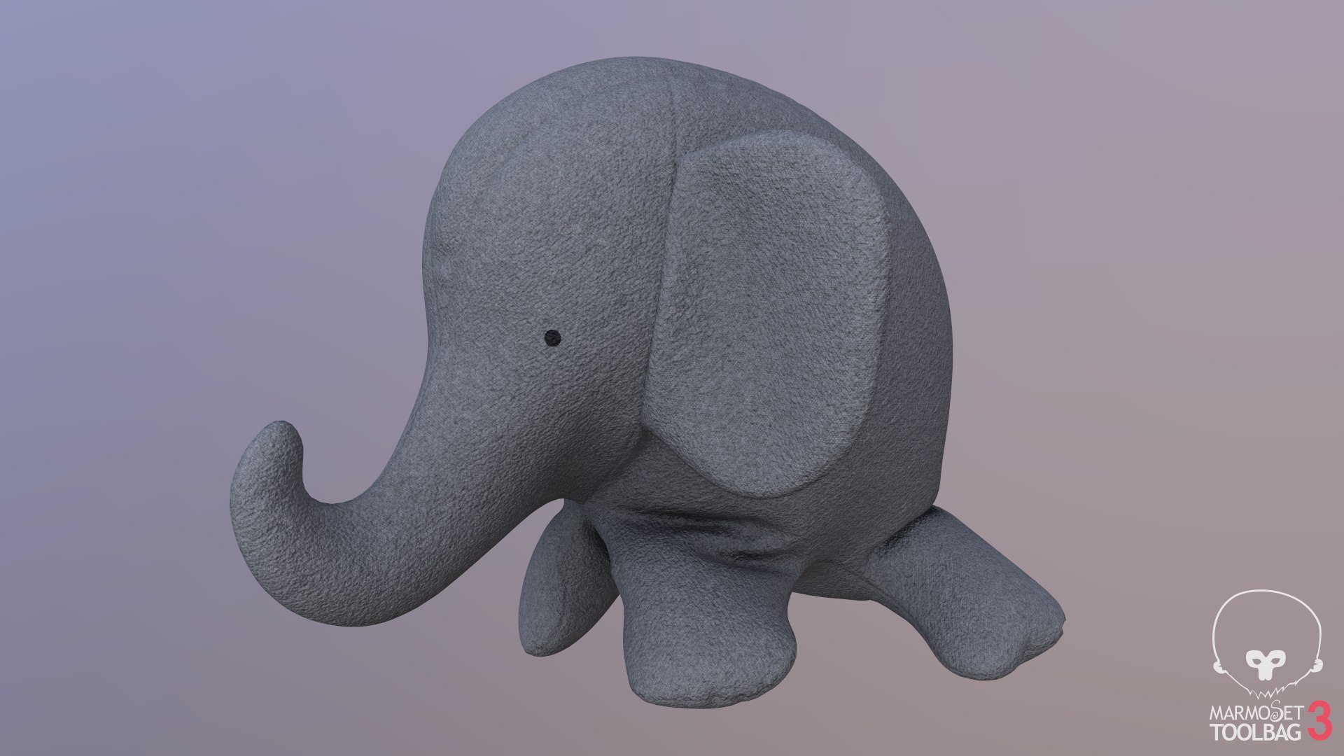 3D Model Elephant Stuffed Toy - TurboSquid 1997819