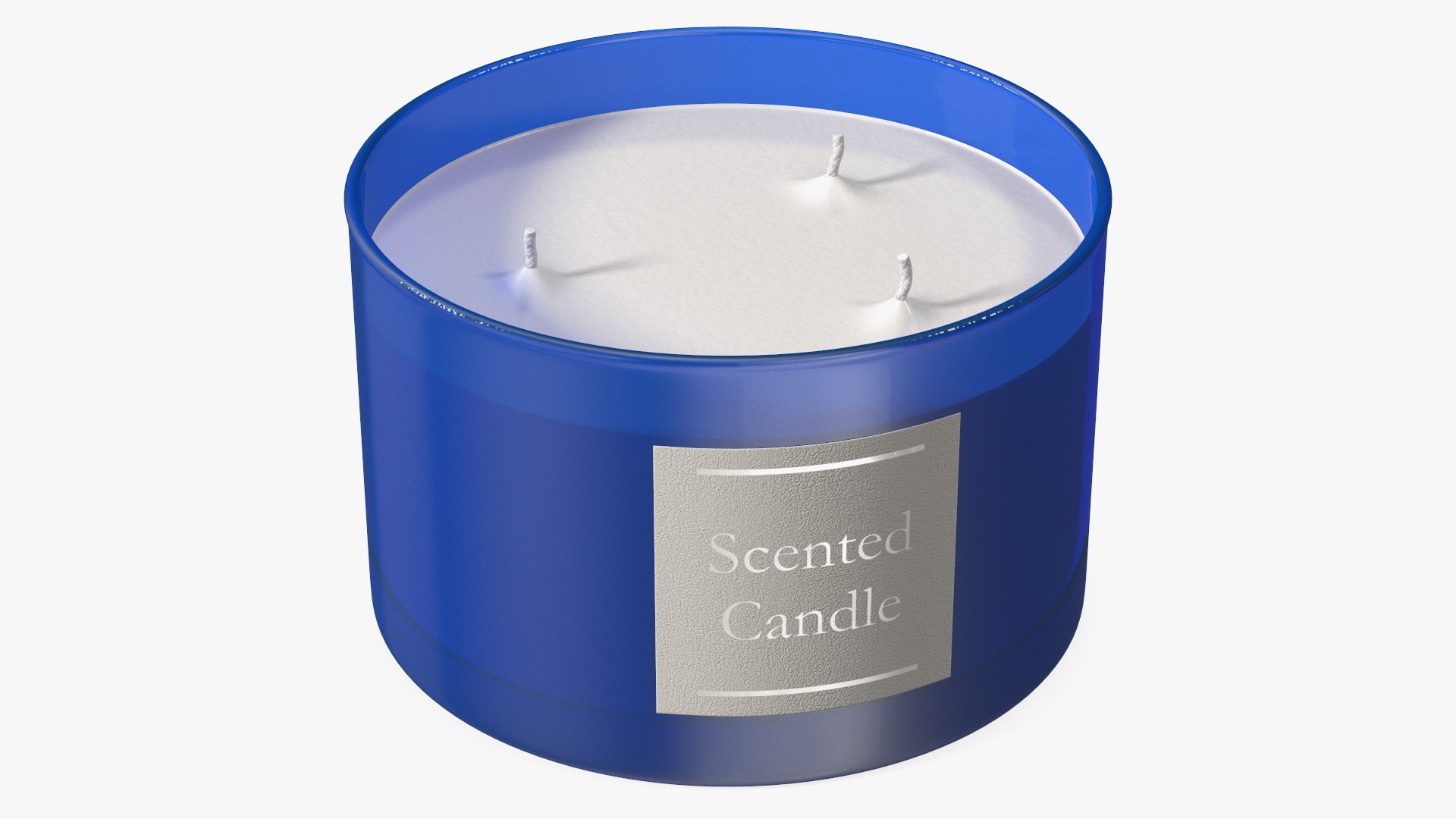 Scented Candle Blue With Label Model - TurboSquid 2215135