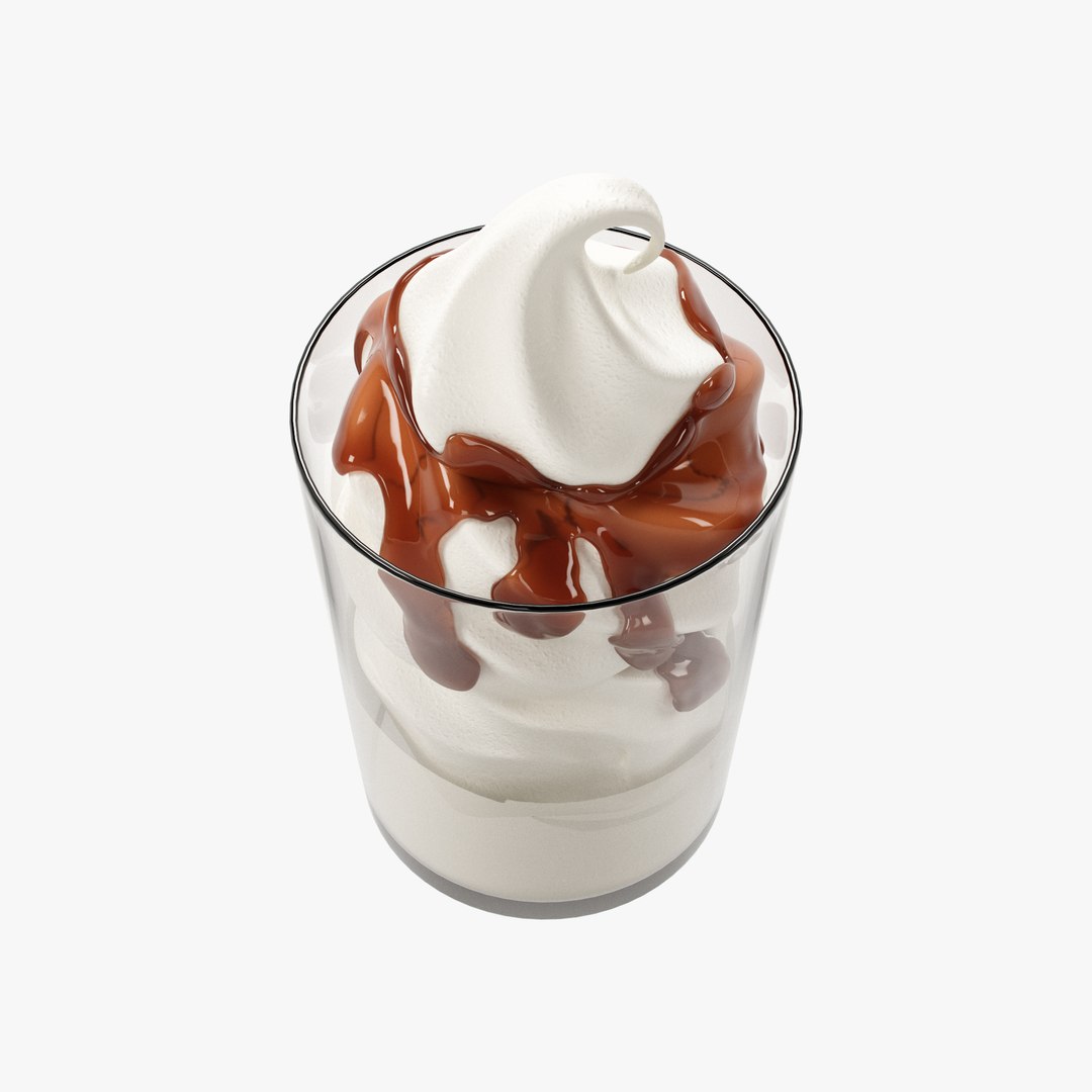 3D Hot Caramel Sundae Model - TurboSquid 2367787