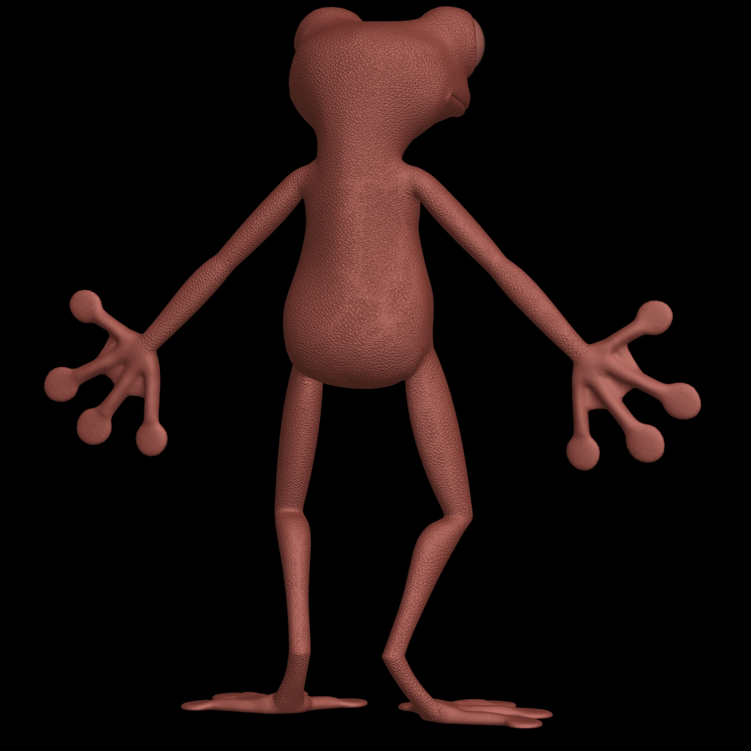 3d model puppet frog