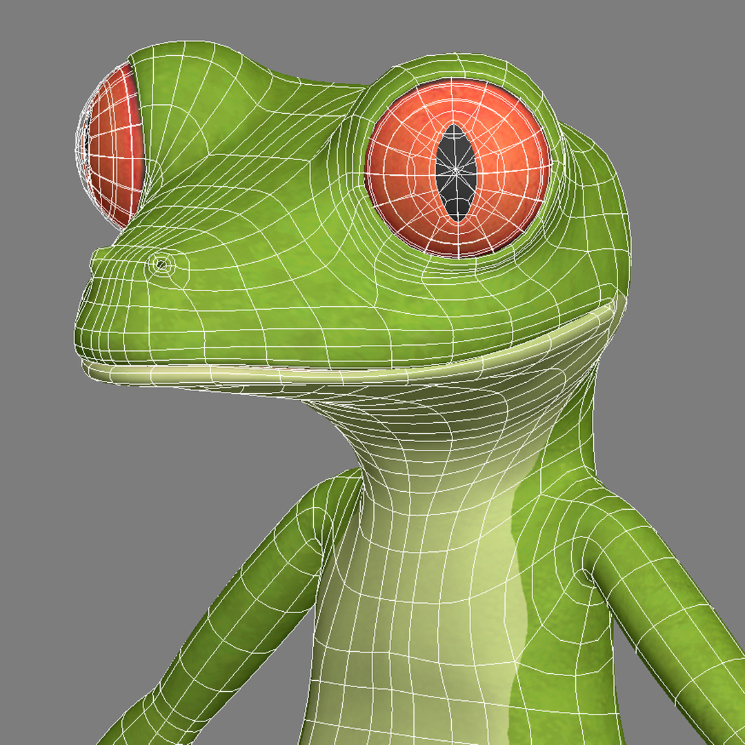 3d model puppet frog