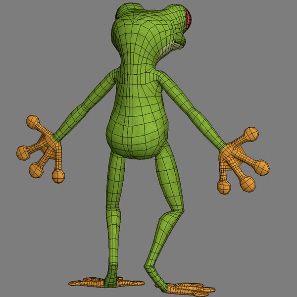 3d model puppet frog