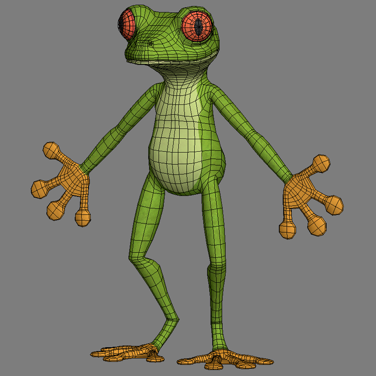 3d model puppet frog
